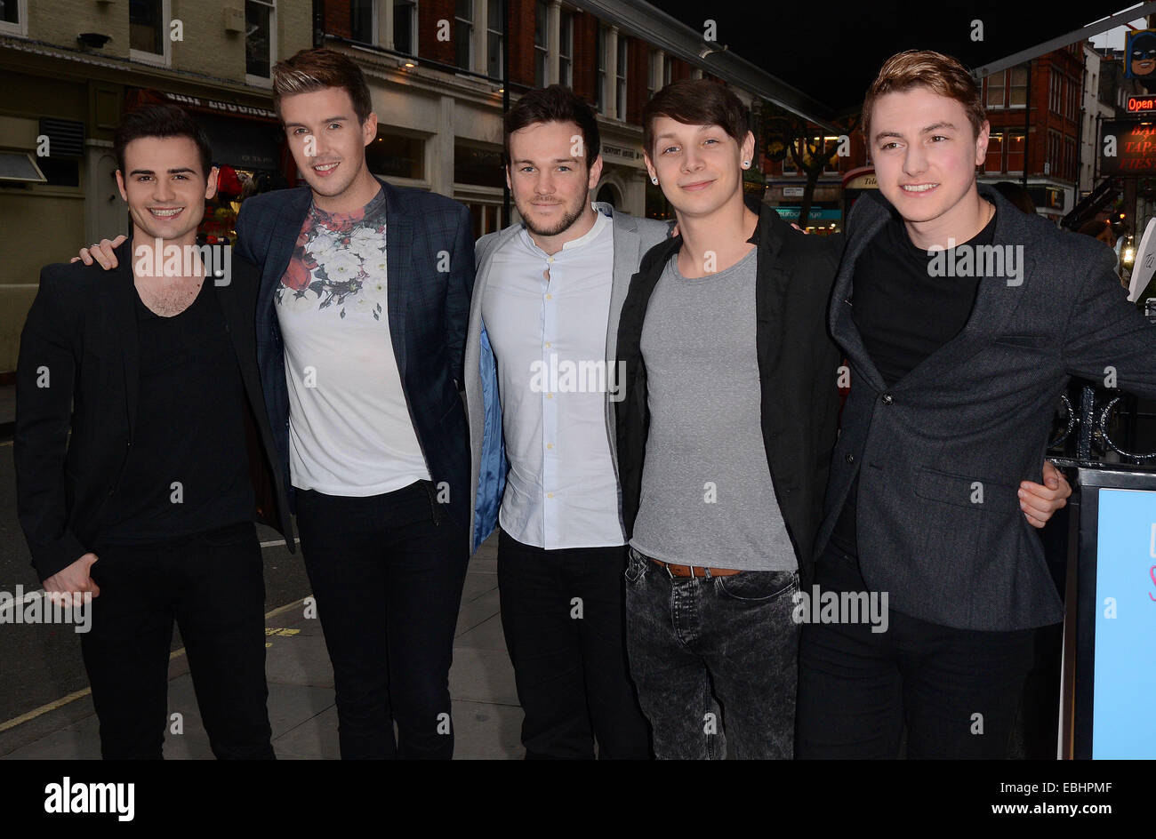 London, UK. Collabro - Michael Auger, Jamie Lambert, Richard Hadfield ...