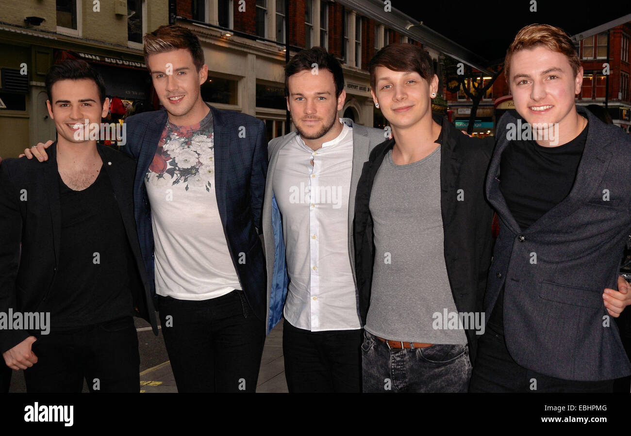 London, UK. Collabro - Michael Auger, Jamie Lambert, Richard Hadfield ...