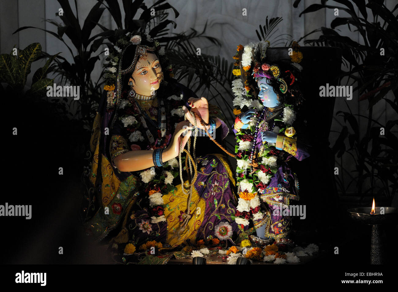 Bell in krishna temple hi-res stock photography and images - Alamy