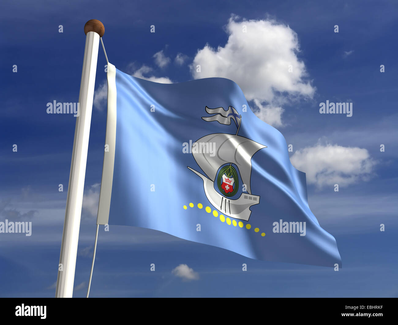 Kaliningrad City flag (isolated with clipping path Stock Photo - Alamy