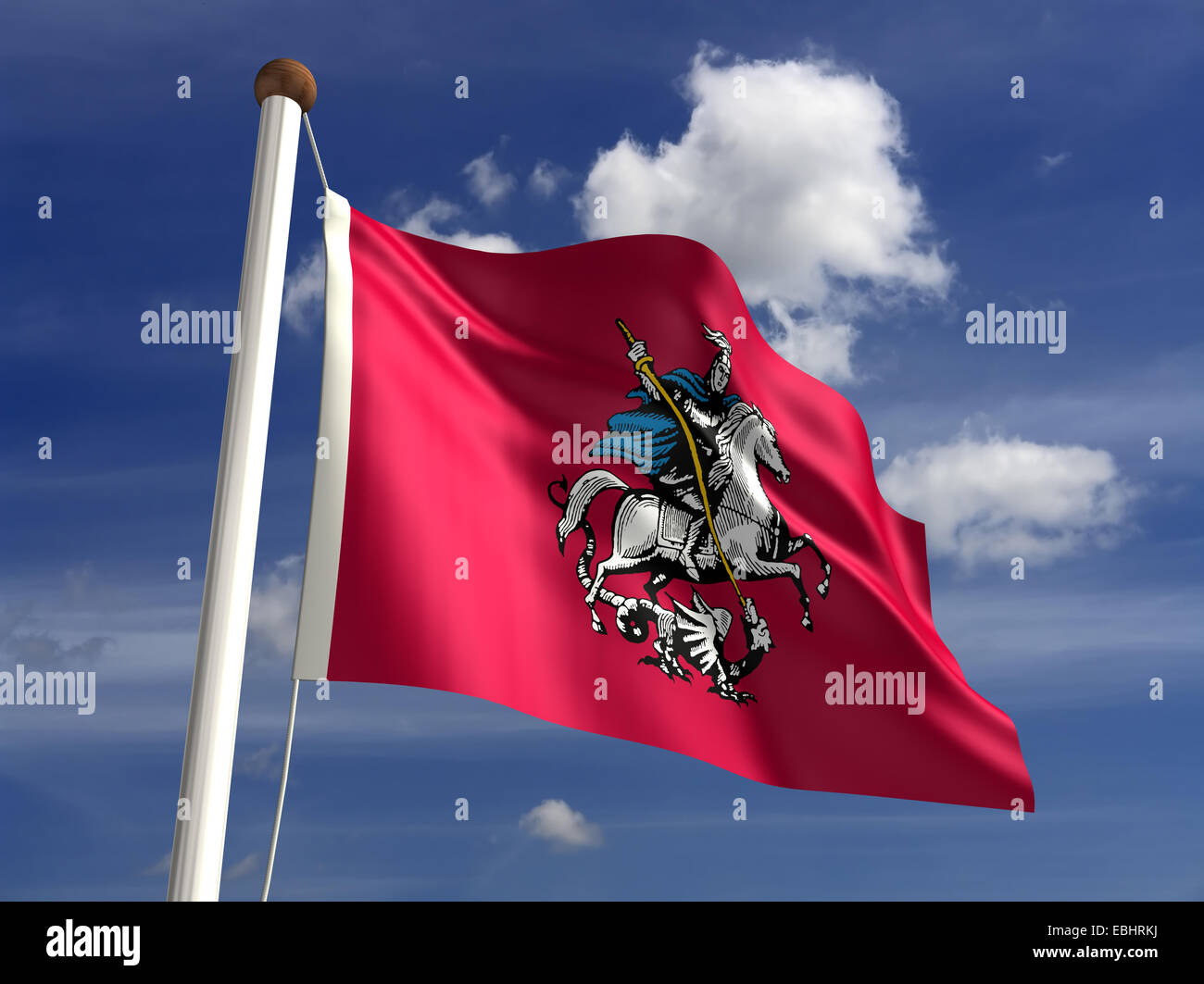 Moscow City flag (isolated with clipping path Stock Photo - Alamy
