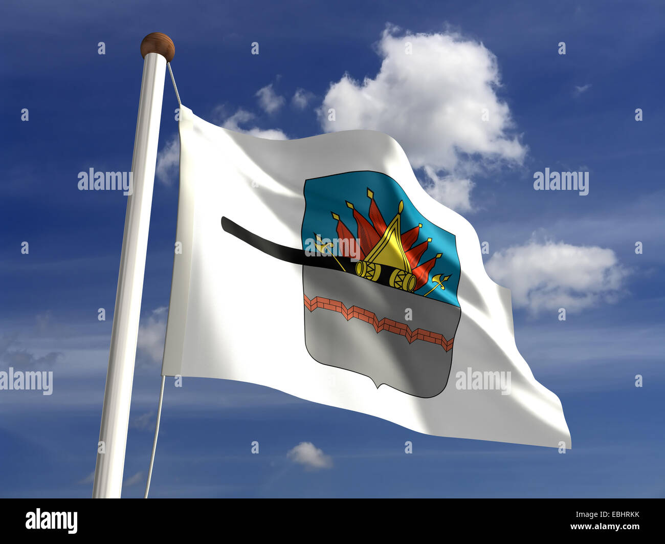 Omsk City flag (isolated with clipping path Stock Photo - Alamy