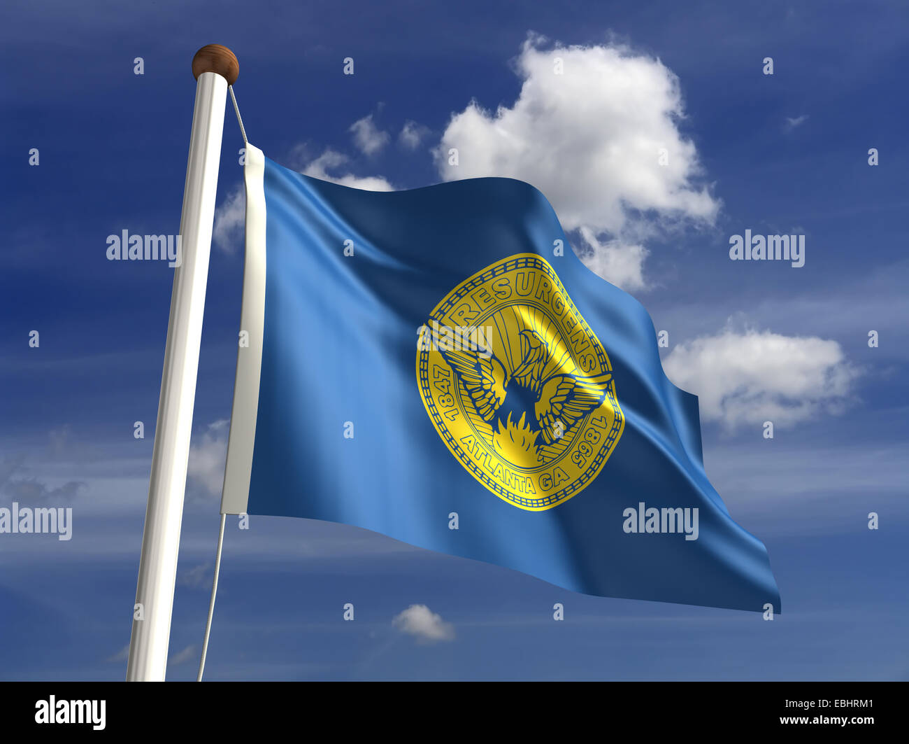 Atlanta City flag (isolated with clipping path Stock Photo - Alamy