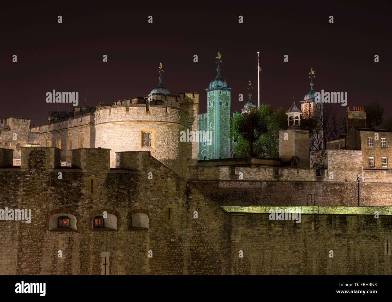 The Tower of London lit up at night, England, UK Stock Photo - Alamy