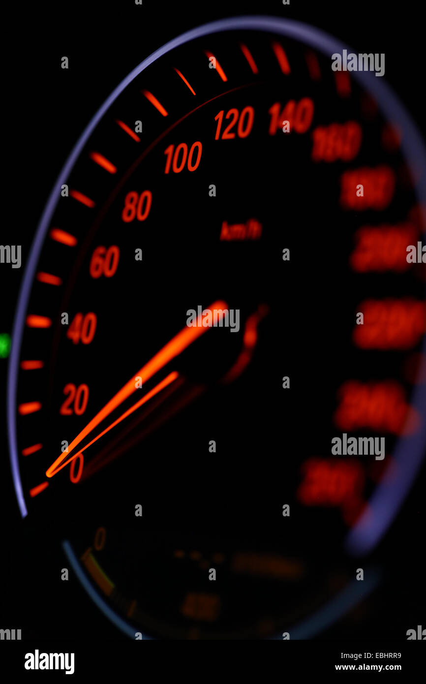 Driving car night speedometer speed hi-res stock photography and images ...