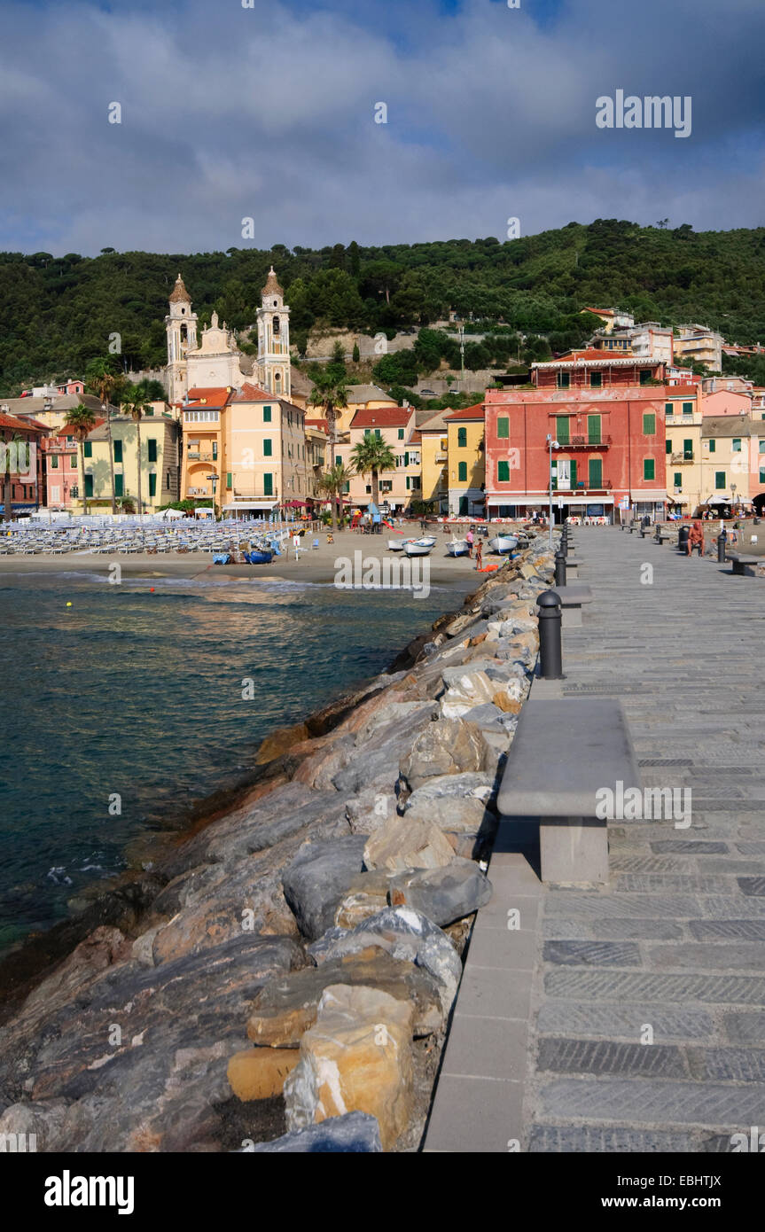 Italy, Liguria, Laigueglia, Beach Stock Photo - Alamy