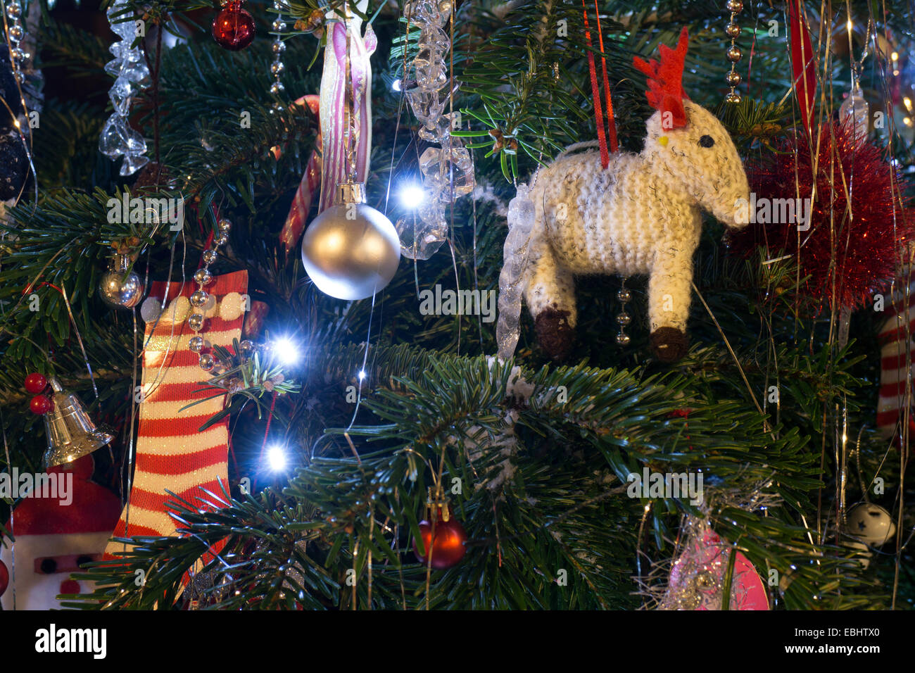 Christmas tree detail Stock Photo - Alamy
