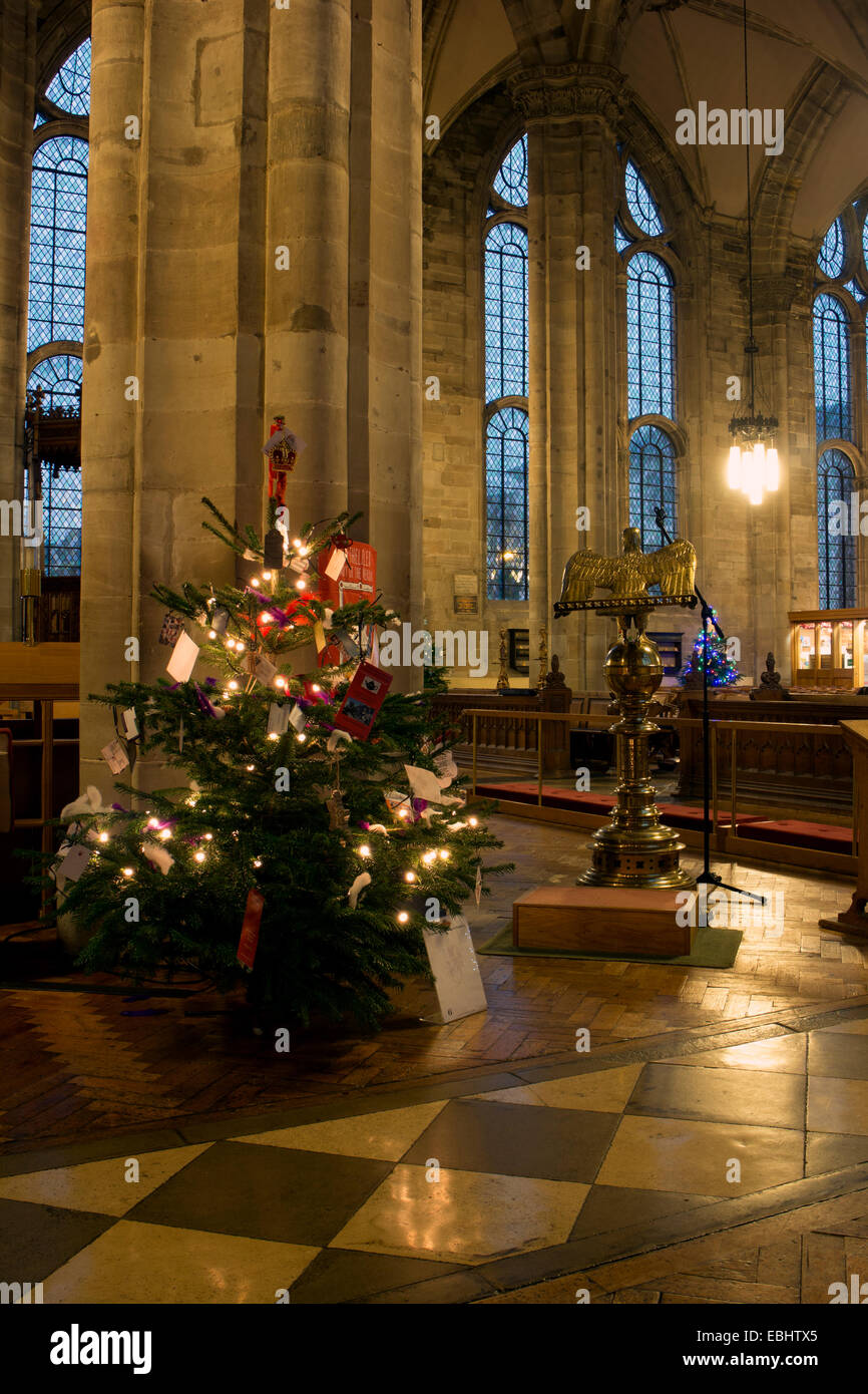 St. Mary`s Church at Christmas, Warwick, Warwickshire, England, UK ...