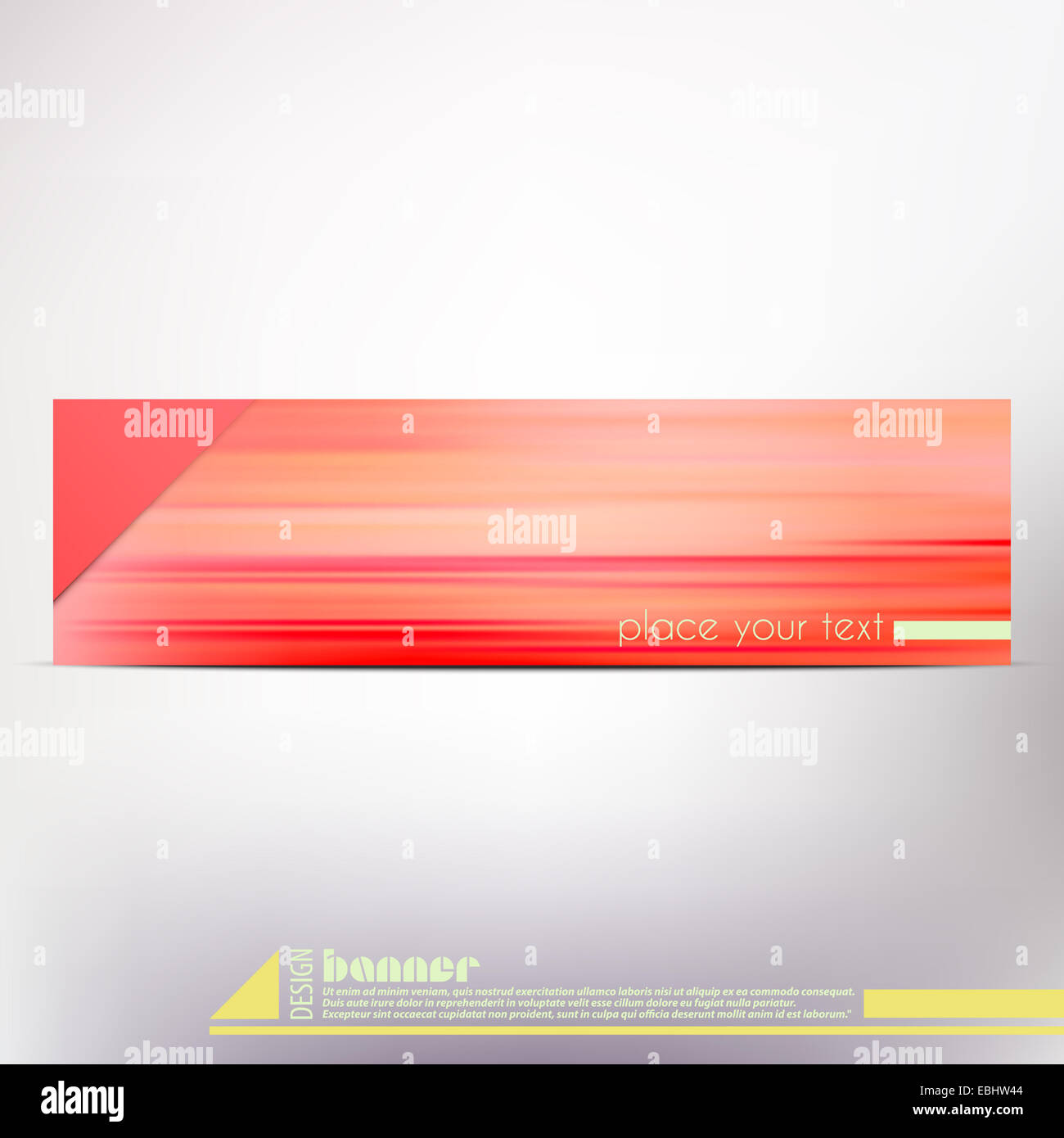 new modern banner with triangular corner. vector web design header ...
