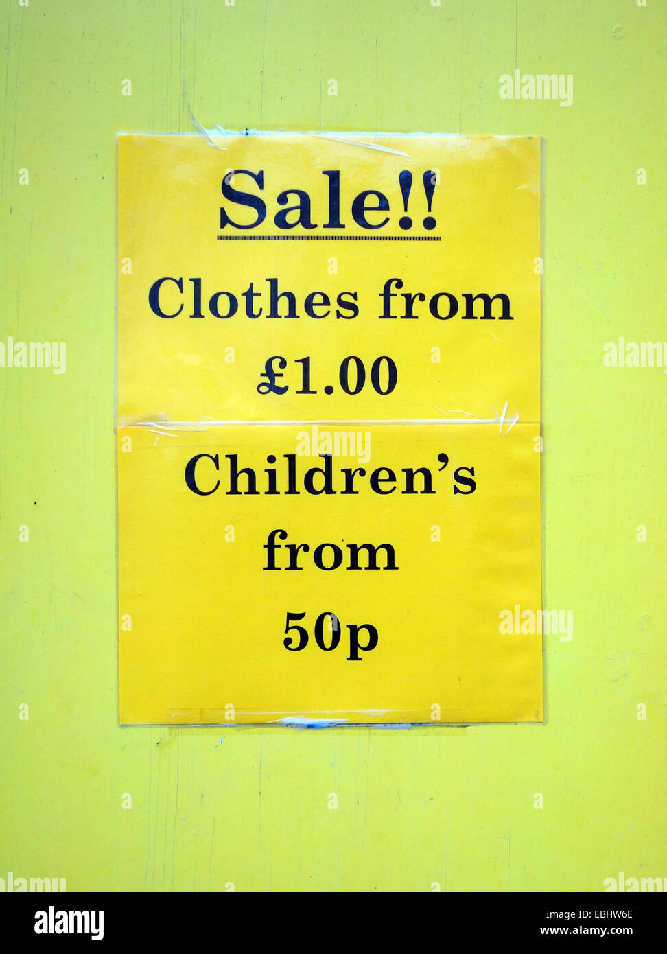 a clothing sale sign Stock Photo - Alamy