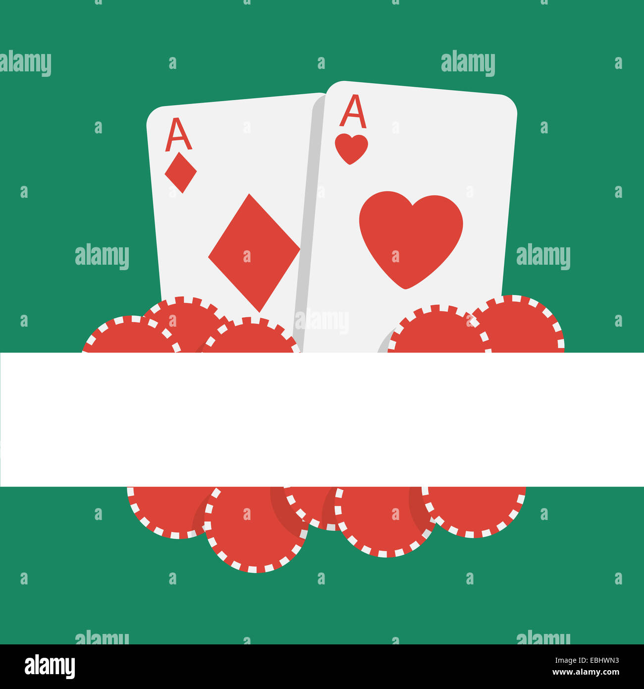 Vector poker background with playing cards and chips Stock Photo - Alamy