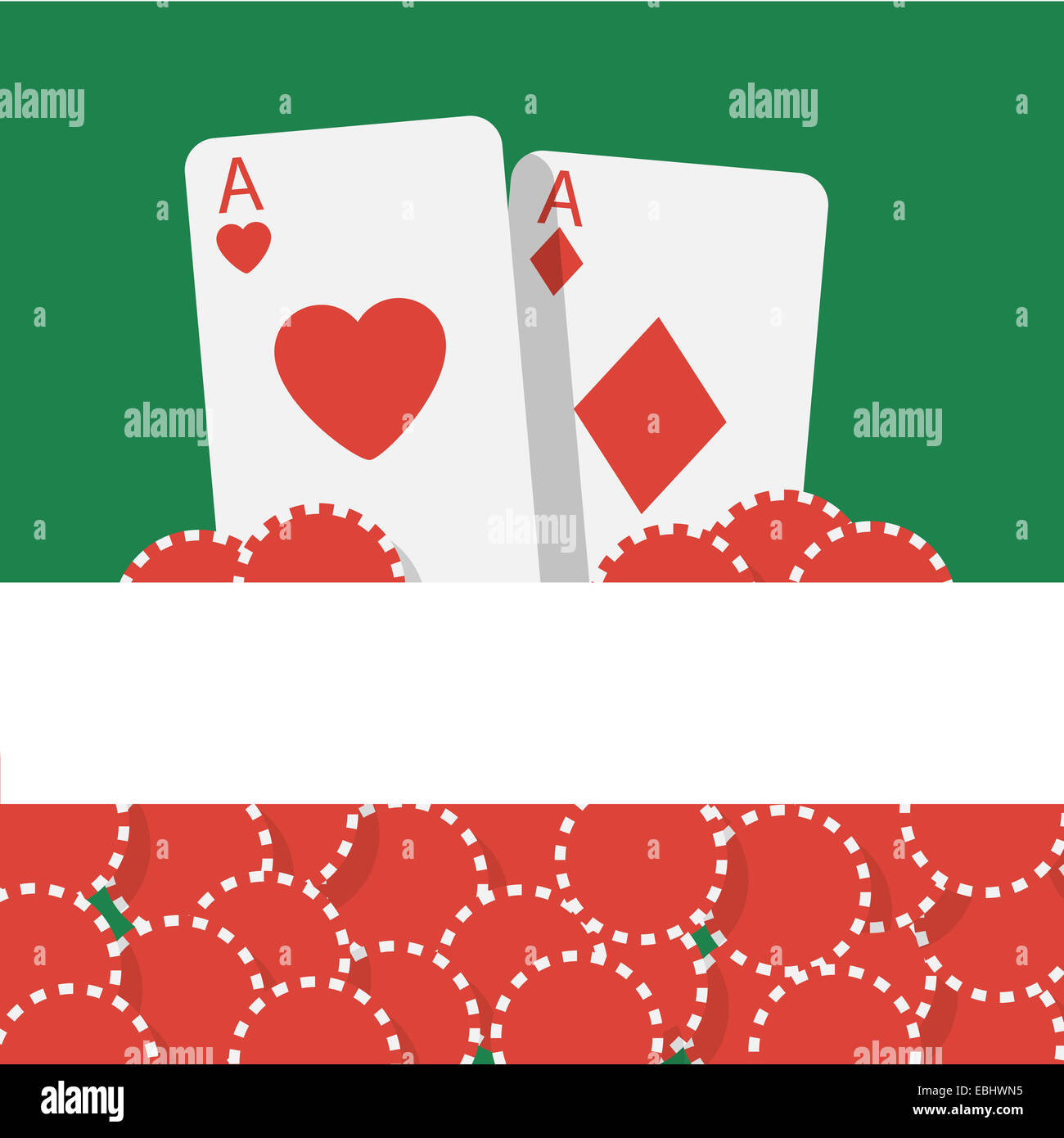 Vector poker background with playing cards and chips Stock Photo - Alamy