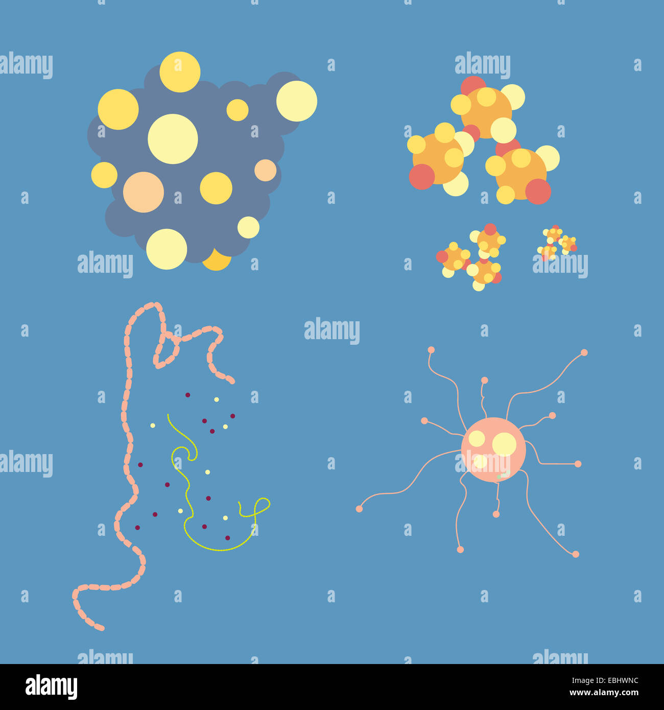 Vector virus icons hi-res stock photography and images - Alamy