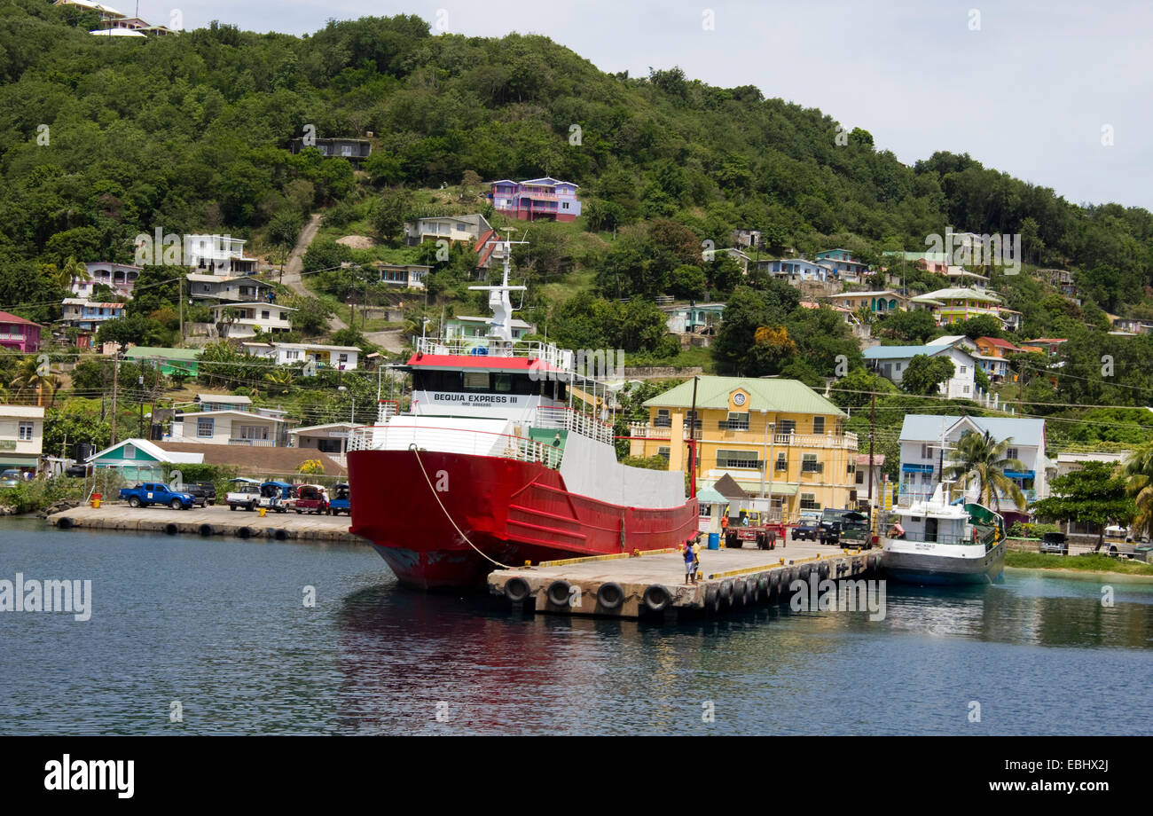 Port in Bequia island St. Vincent and the Crenadines Caribbean Stock ...