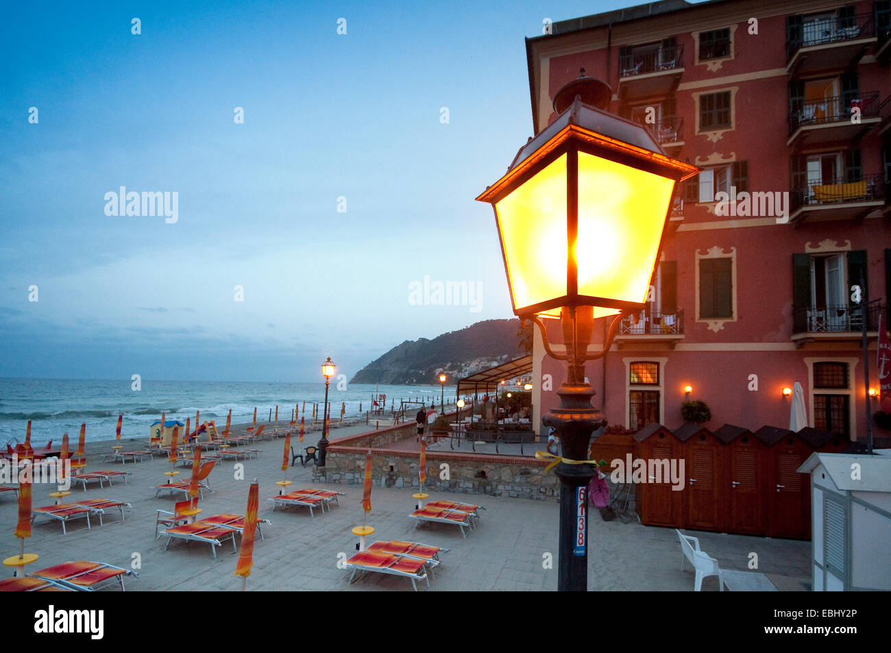 Italy, Liguria, Laigueglia, Beach at Night Stock Photo - Alamy