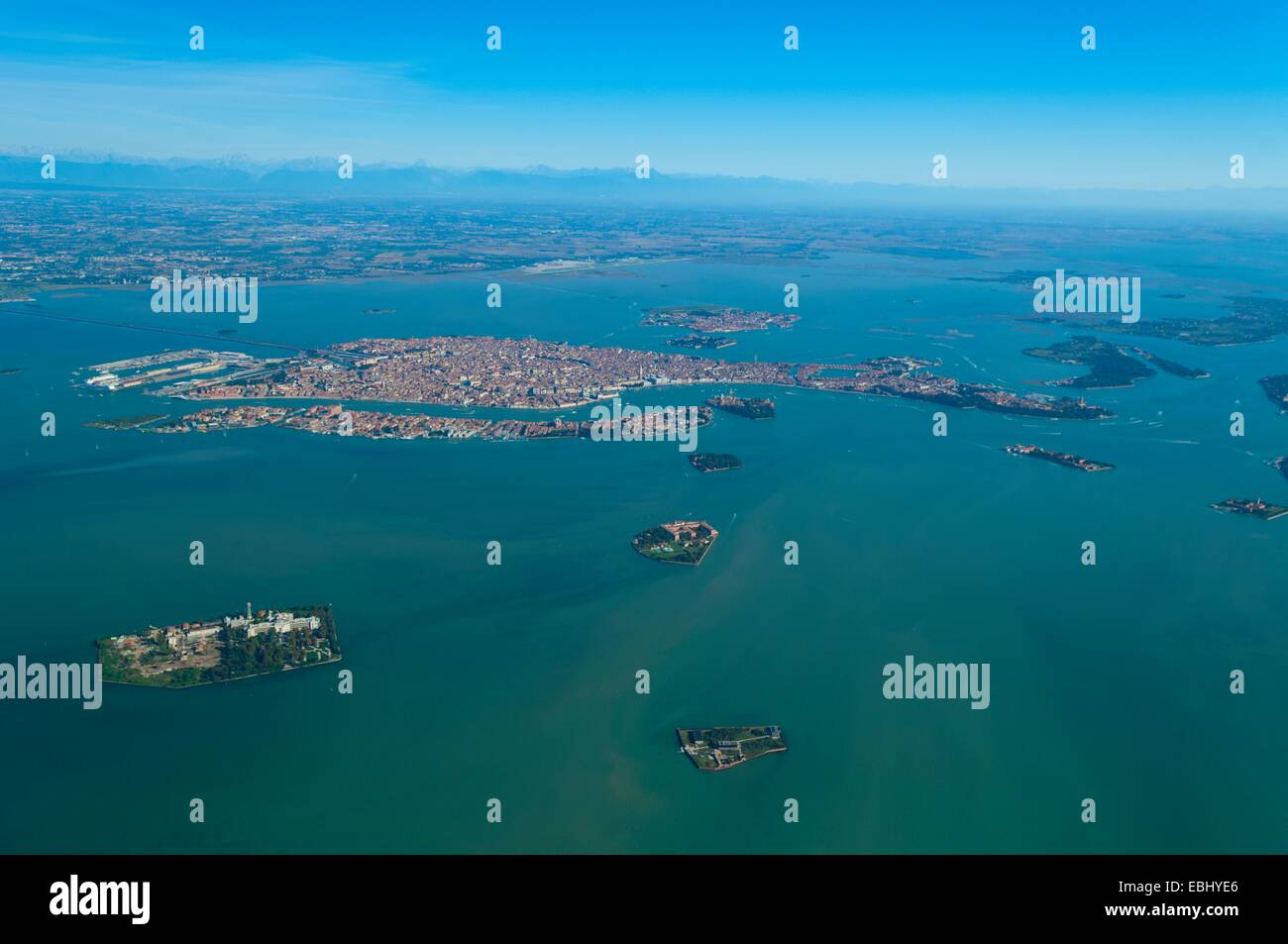 Venetian lagoon aerial hi-res stock photography and images - Alamy