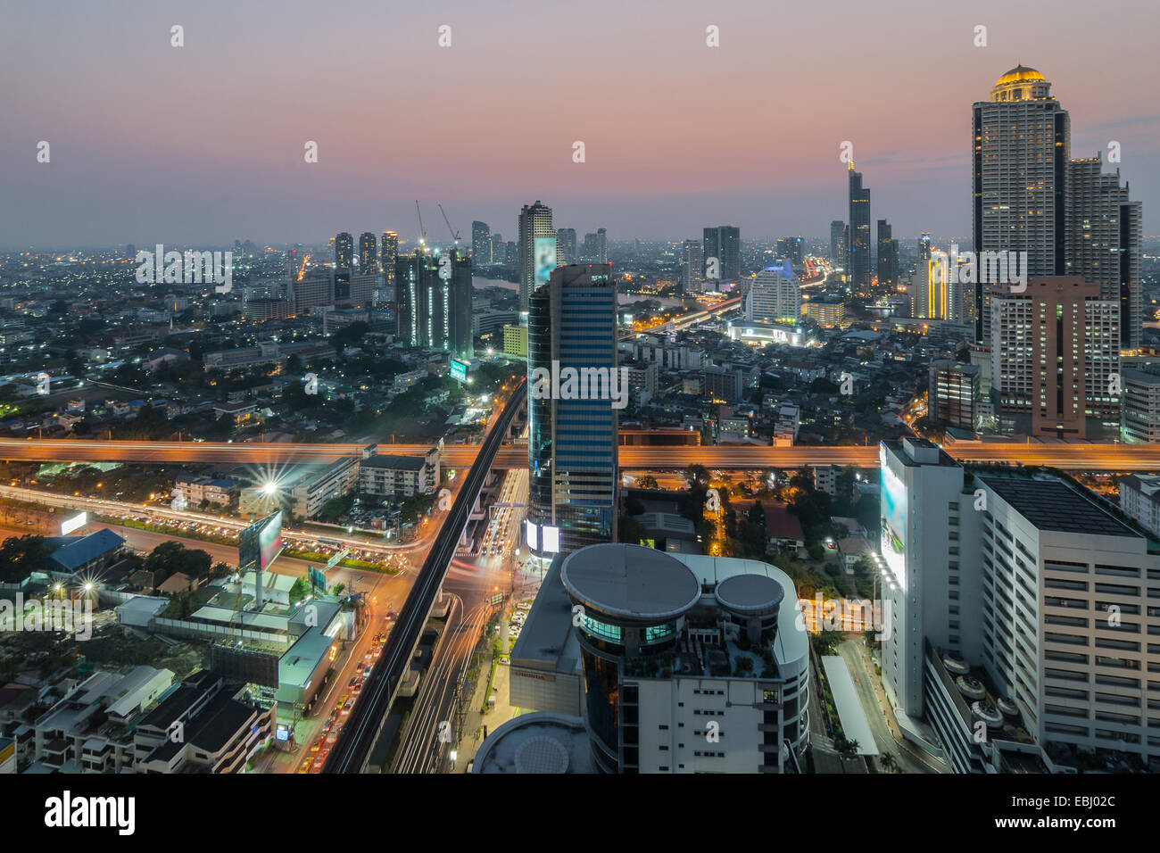 Modern city, Sathon Road, Bangkok, Thailand Stock Photo - Alamy