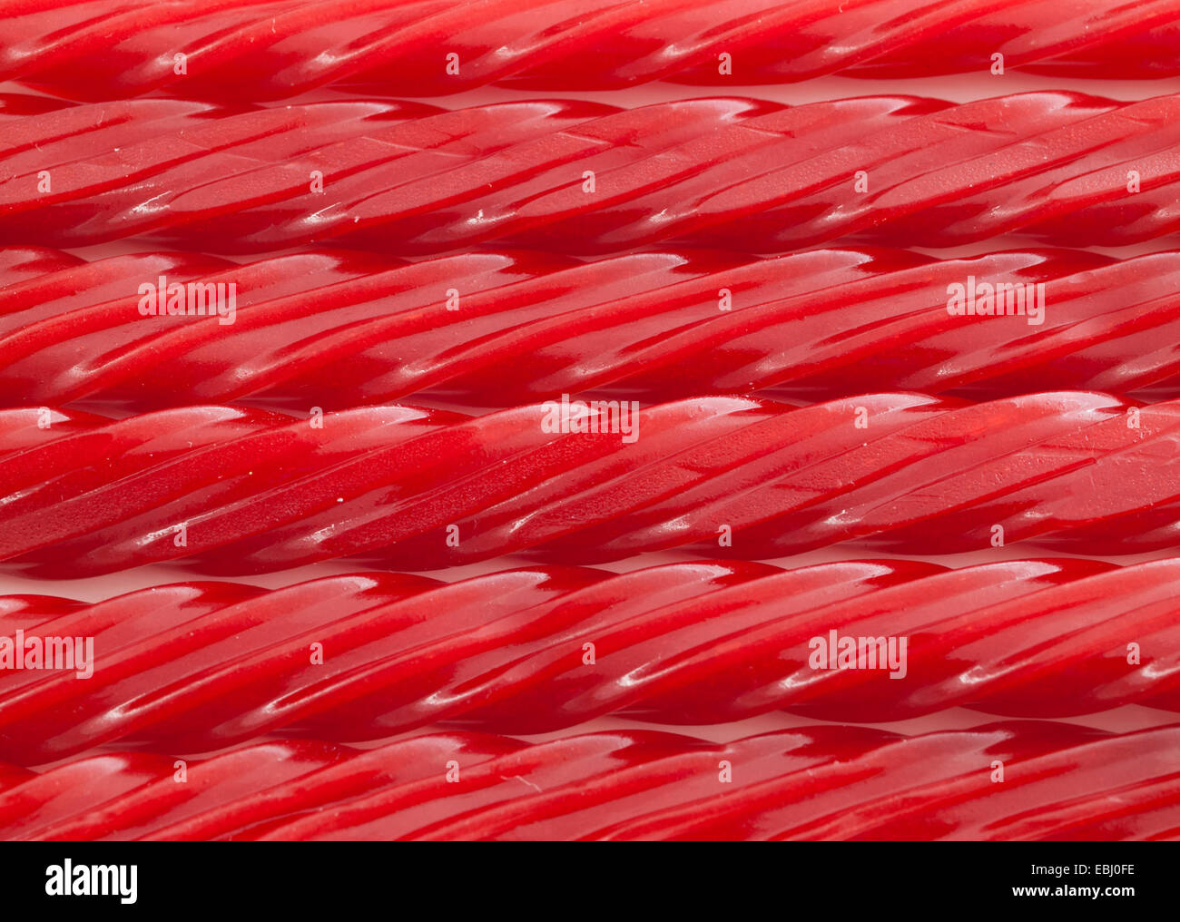 A close-up of Twizzlers twists candy. Manufactured by The Hershey ...
