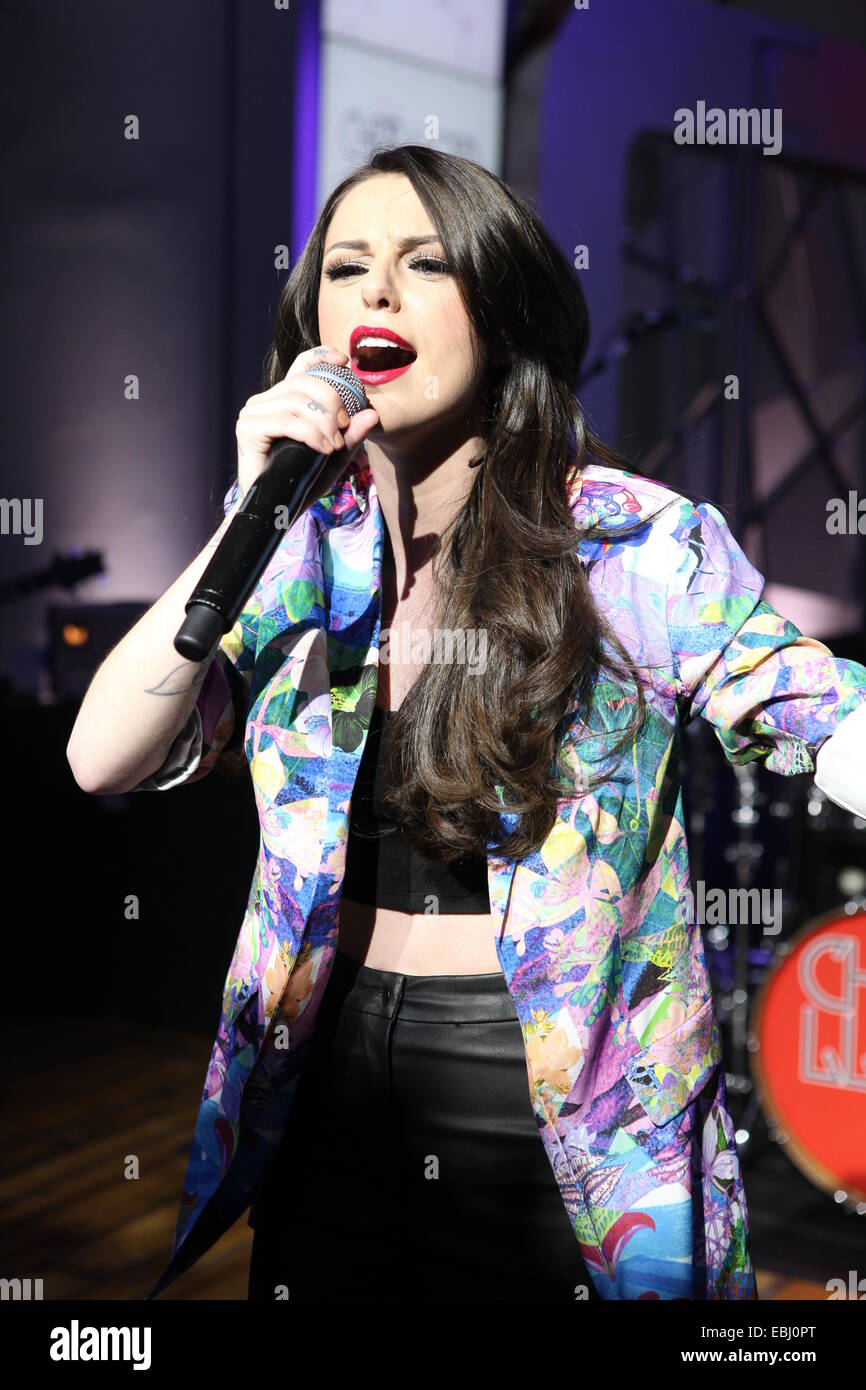 Singer-songwriter Cher Lloyd performs at MLB Fan Cave 2014 Concert ...