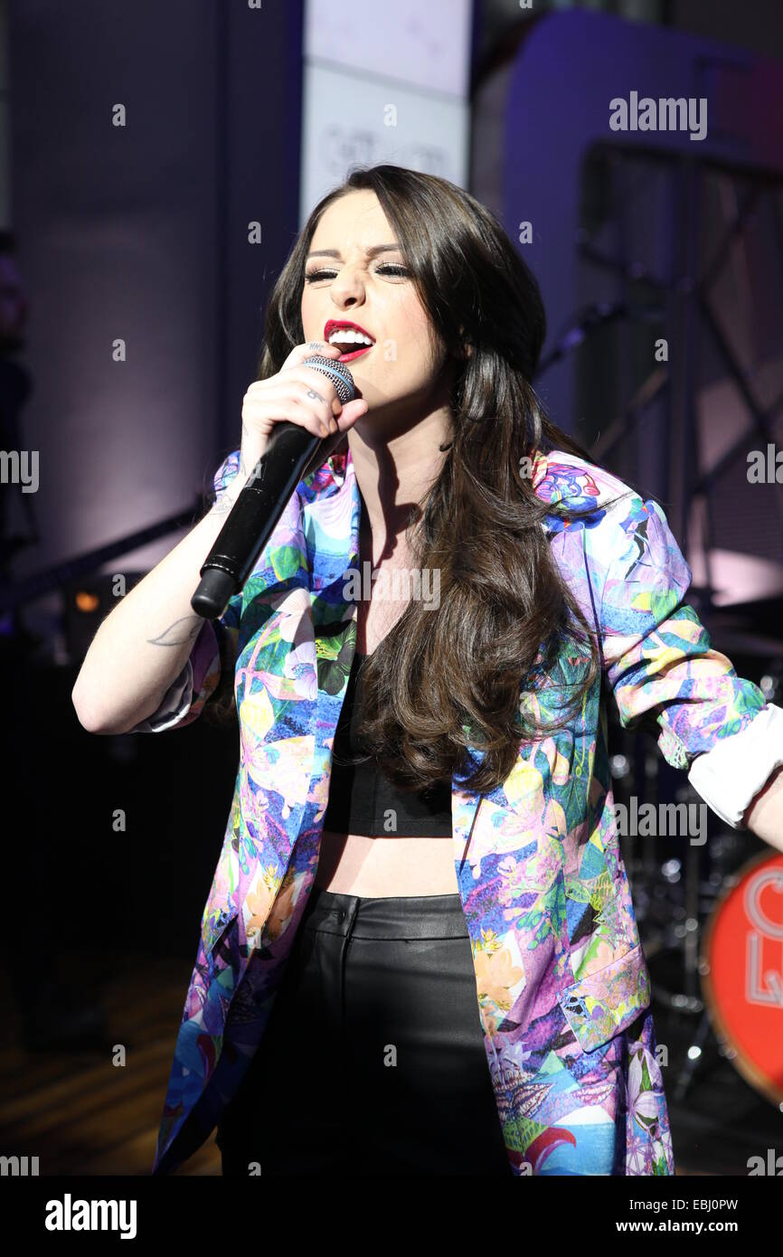 Singer-songwriter Cher Lloyd performs at MLB Fan Cave 2014 Concert ...
