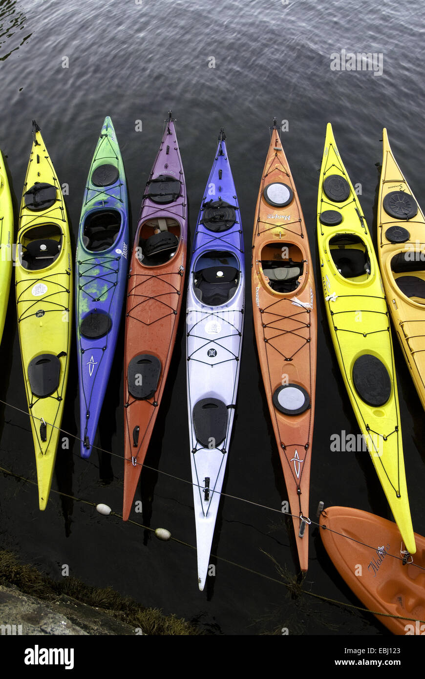 Kayaks in Rockport Harbor, Massachusetts Stock Photo - Alamy