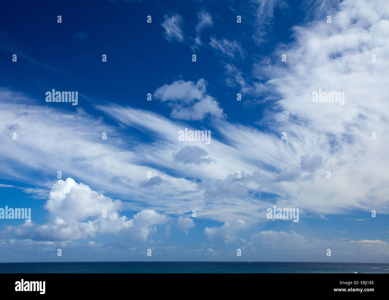 different types of clouds in the sky natural background Stock Photo - Alamy