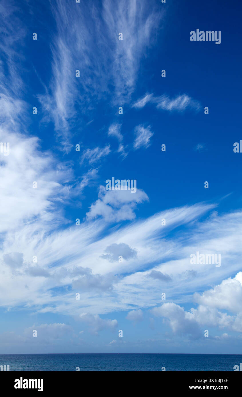 different types of clouds in the sky natural background Stock Photo - Alamy