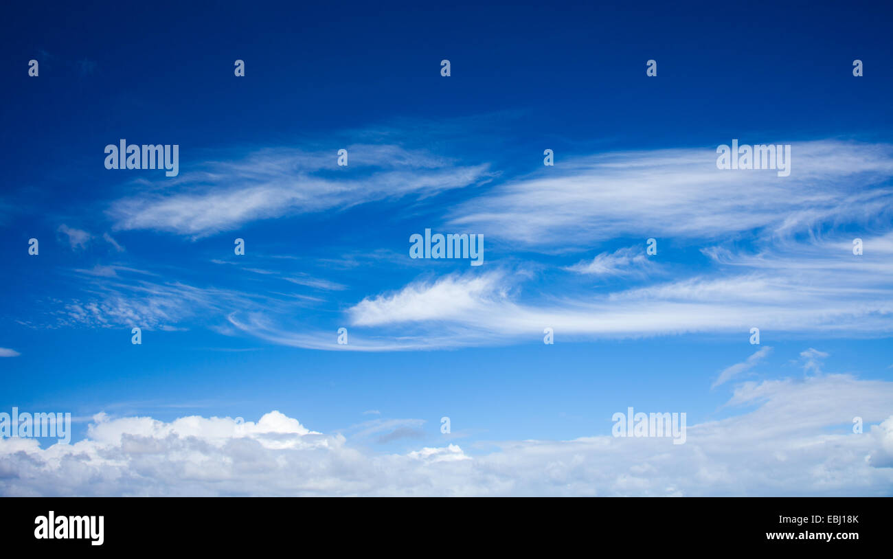 different types of clouds in the sky natural background Stock Photo - Alamy