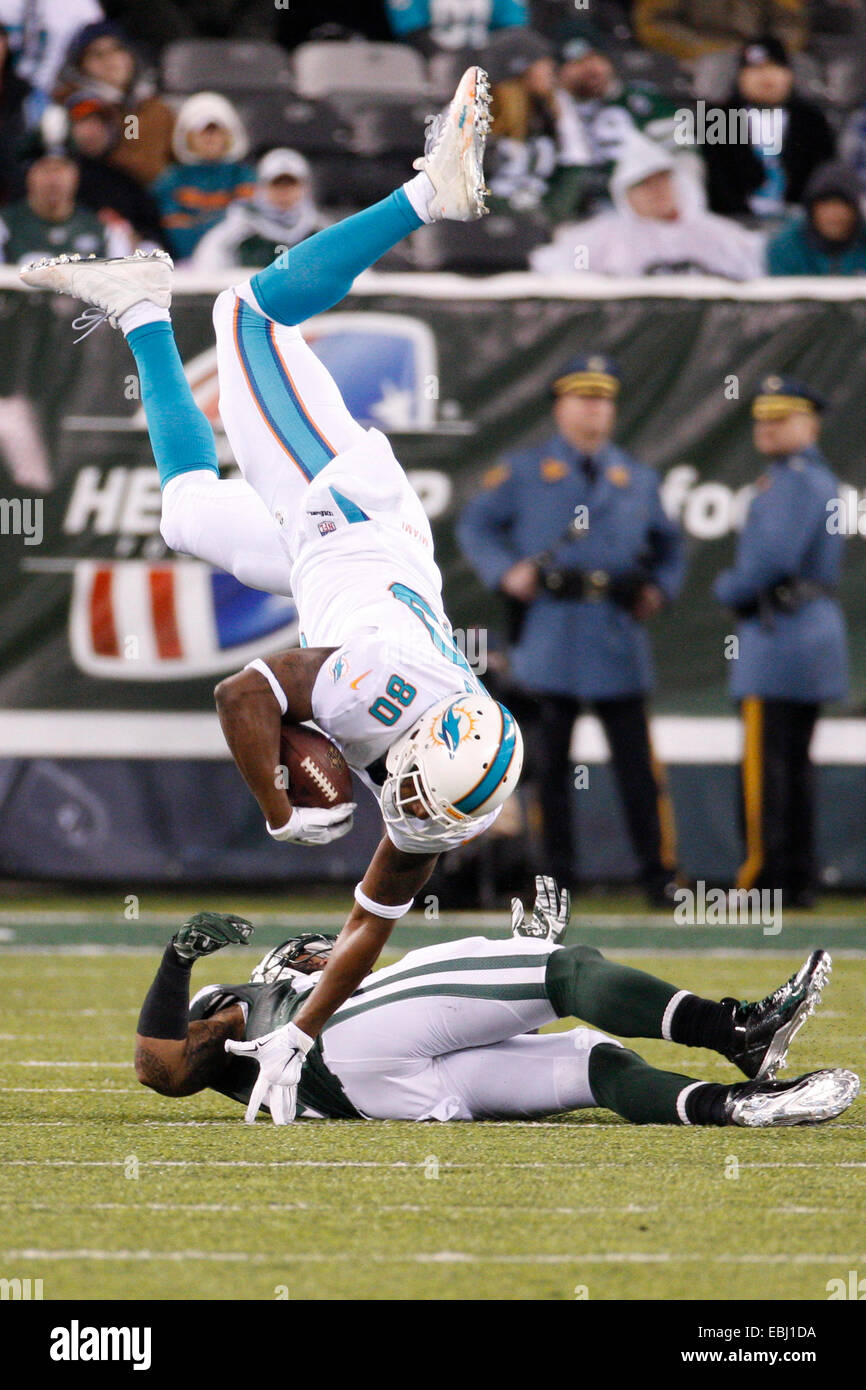 East Rutherford, New Jersey, USA. 1st Dec, 2014. Miami Dolphins tight ...
