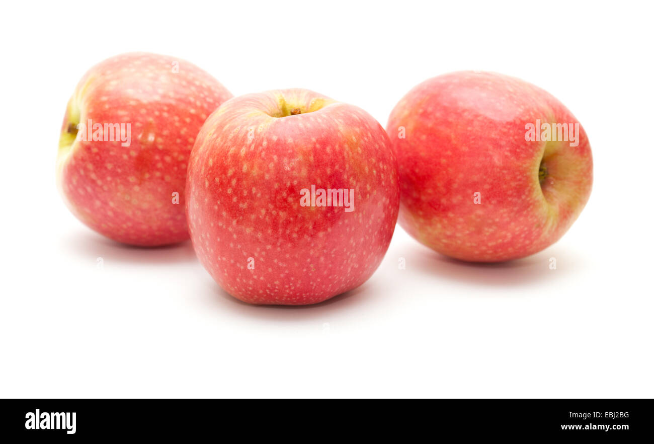 pink apples isolated on white background Stock Photo - Alamy