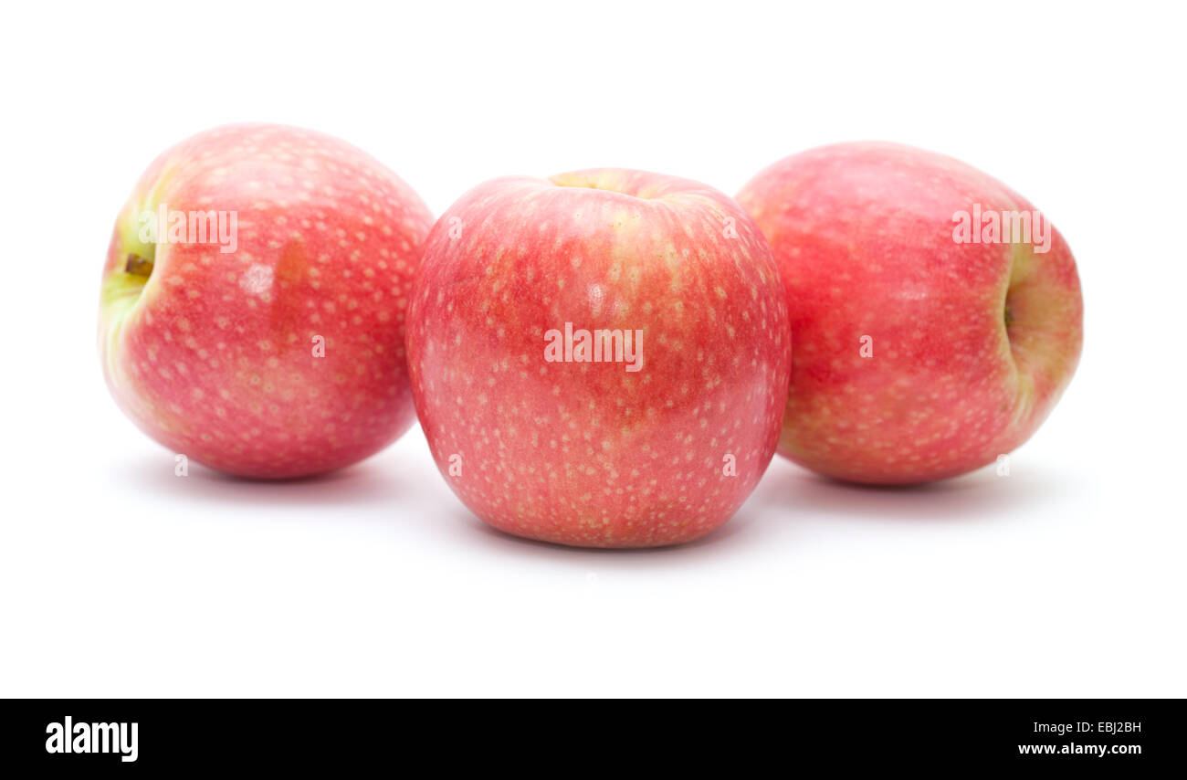 pink apples isolated on white background Stock Photo - Alamy