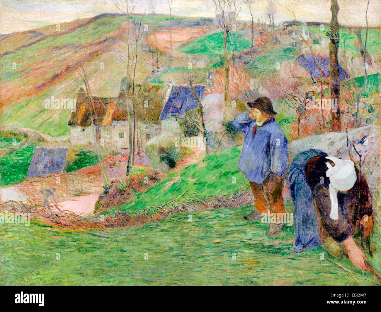 Paul Gauguin, Landscape of Brittany 1888 Oil on canvas. National Museum ...
