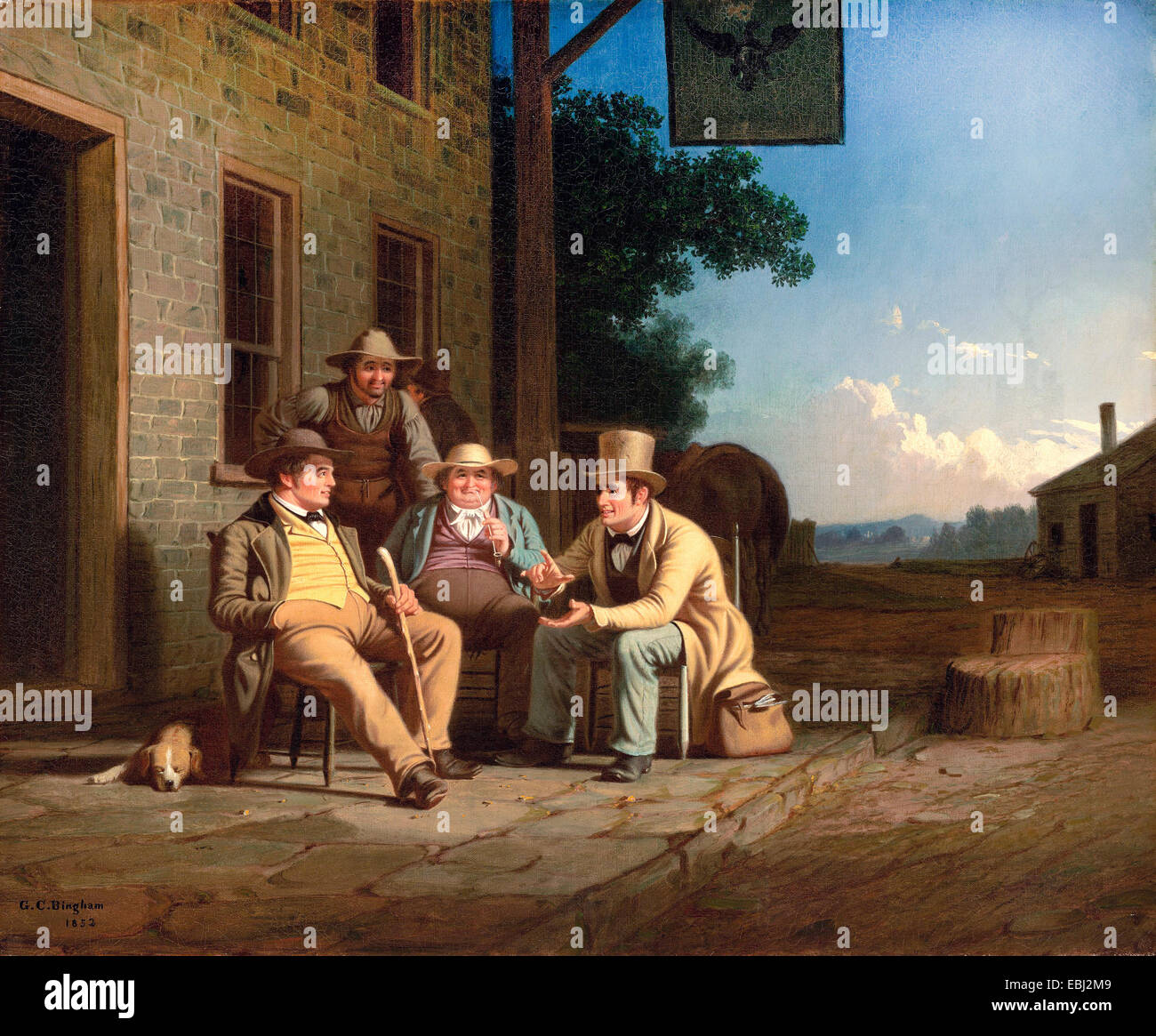 George Caleb Bingham, Canvassing for a Vote 1852 Oil on canvas. Nelson ...