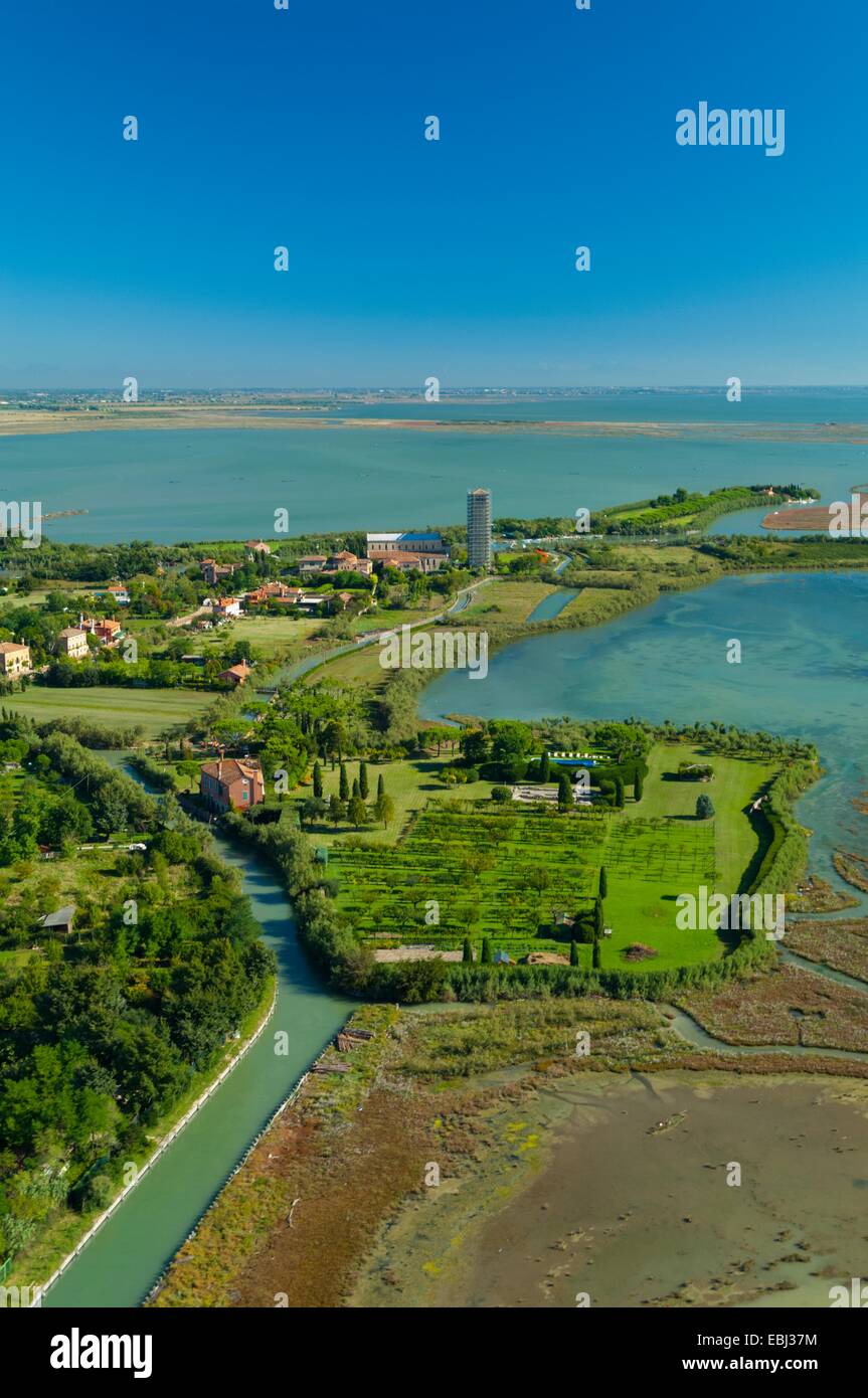 Aerial view of Torcello island, Venice lagoon, Italy, Europe Stock ...
