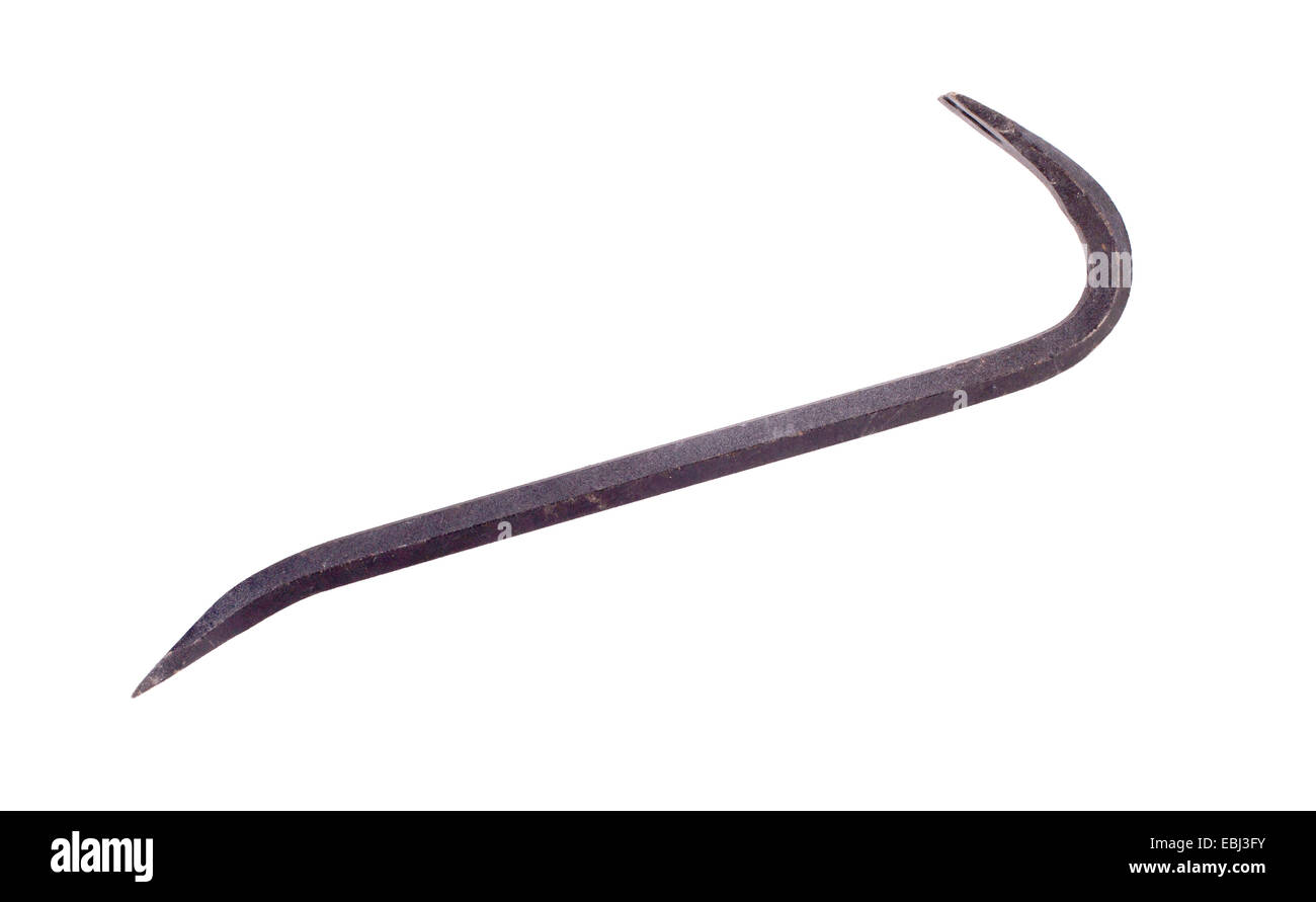 Black crowbar isolated with clipping path, white background Stock Photo ...