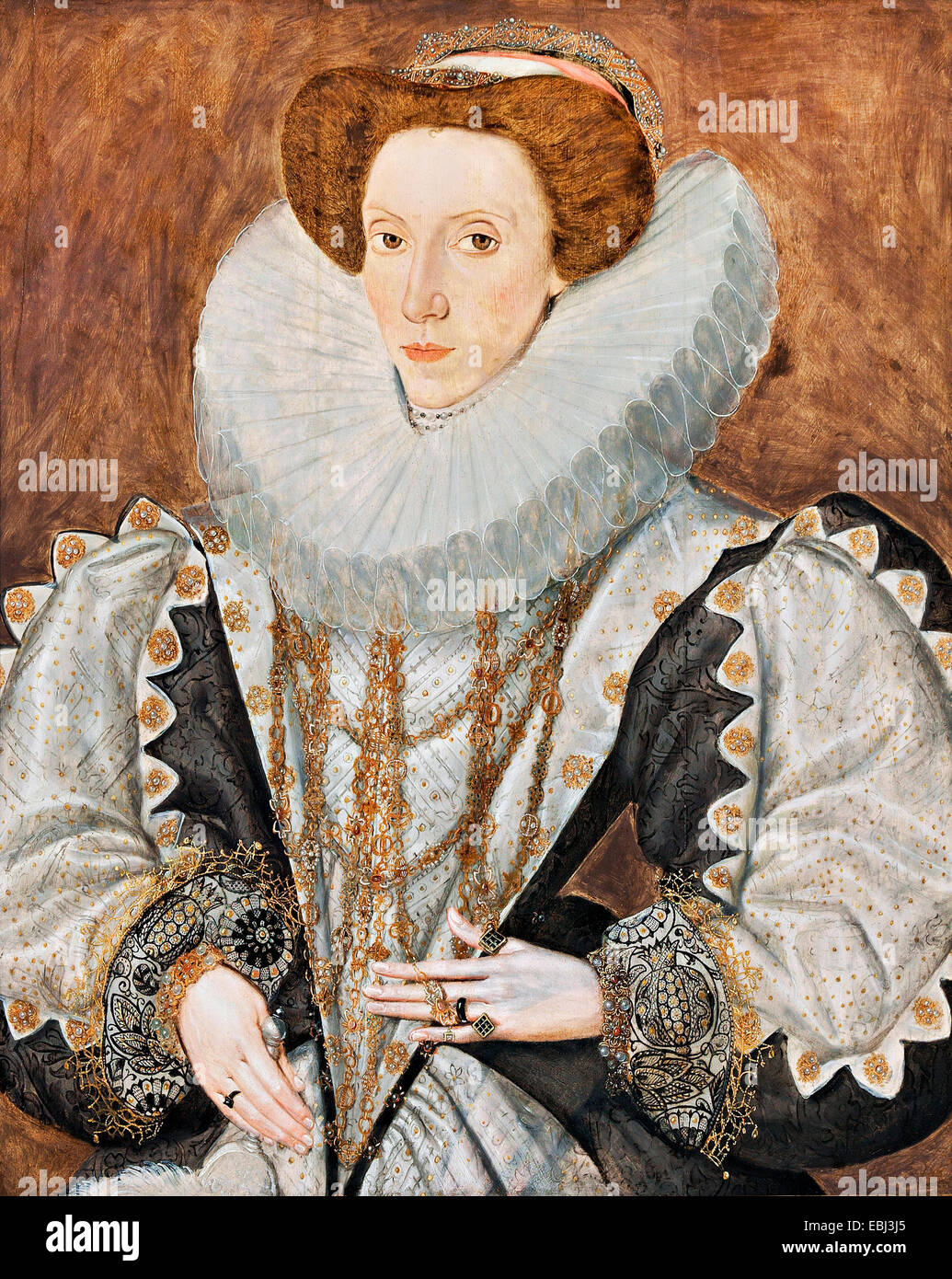 George Gower, Portrait of a Lady. Circa 1590. Oil on wood panel. Art ...