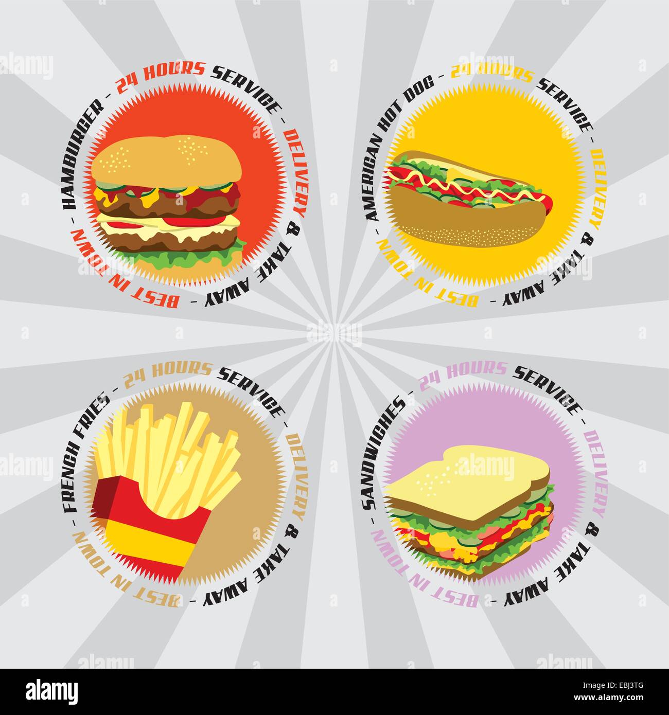 Fast food compilation hi-res stock photography and images - Alamy