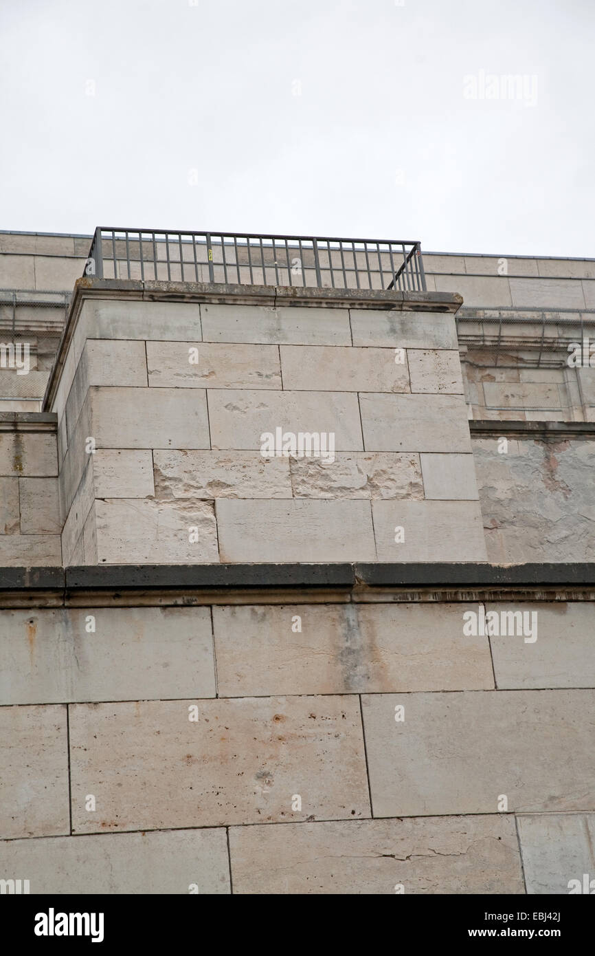 The ruins of Zeppelin Fields, the Nazi parade grounds of the 1930s, in ...