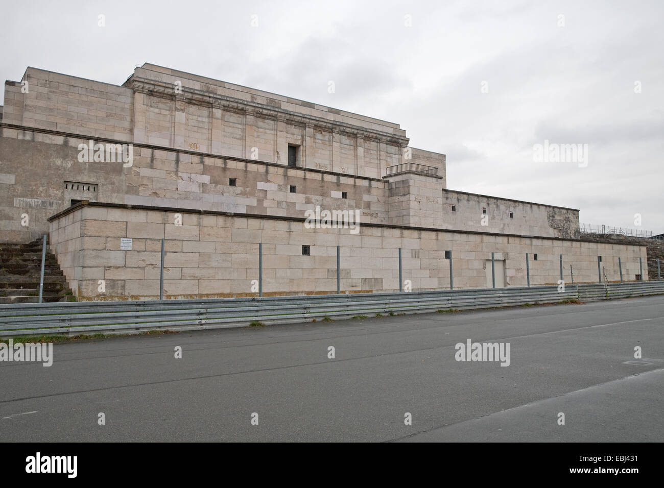 The ruins of Zeppelin Fields, the Nazi parade grounds of the 1930s, in ...
