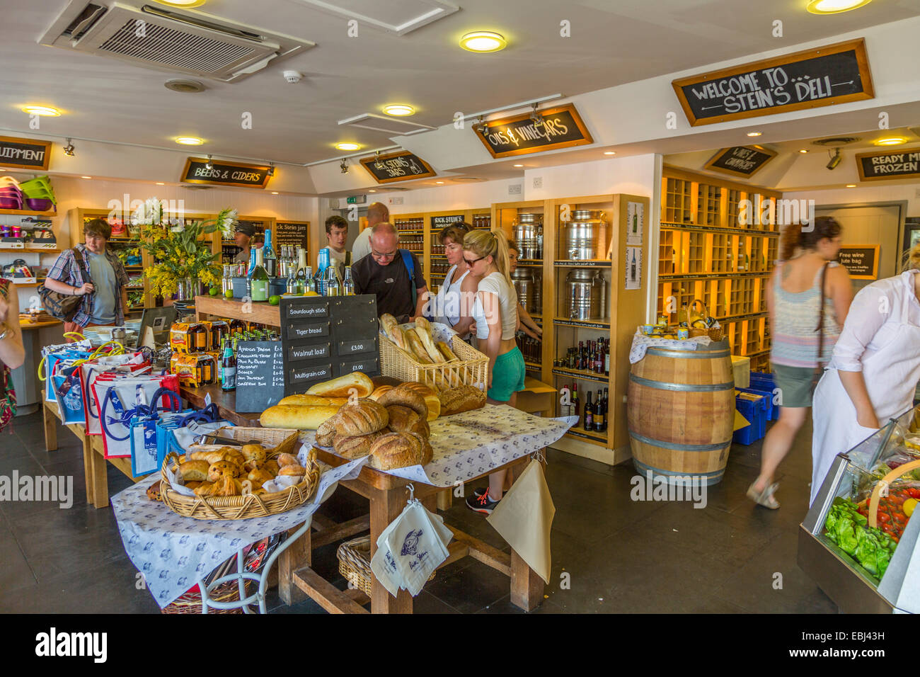 An Interior Panoramic view of Stein's Deli Padstow Cornwall England UK ...