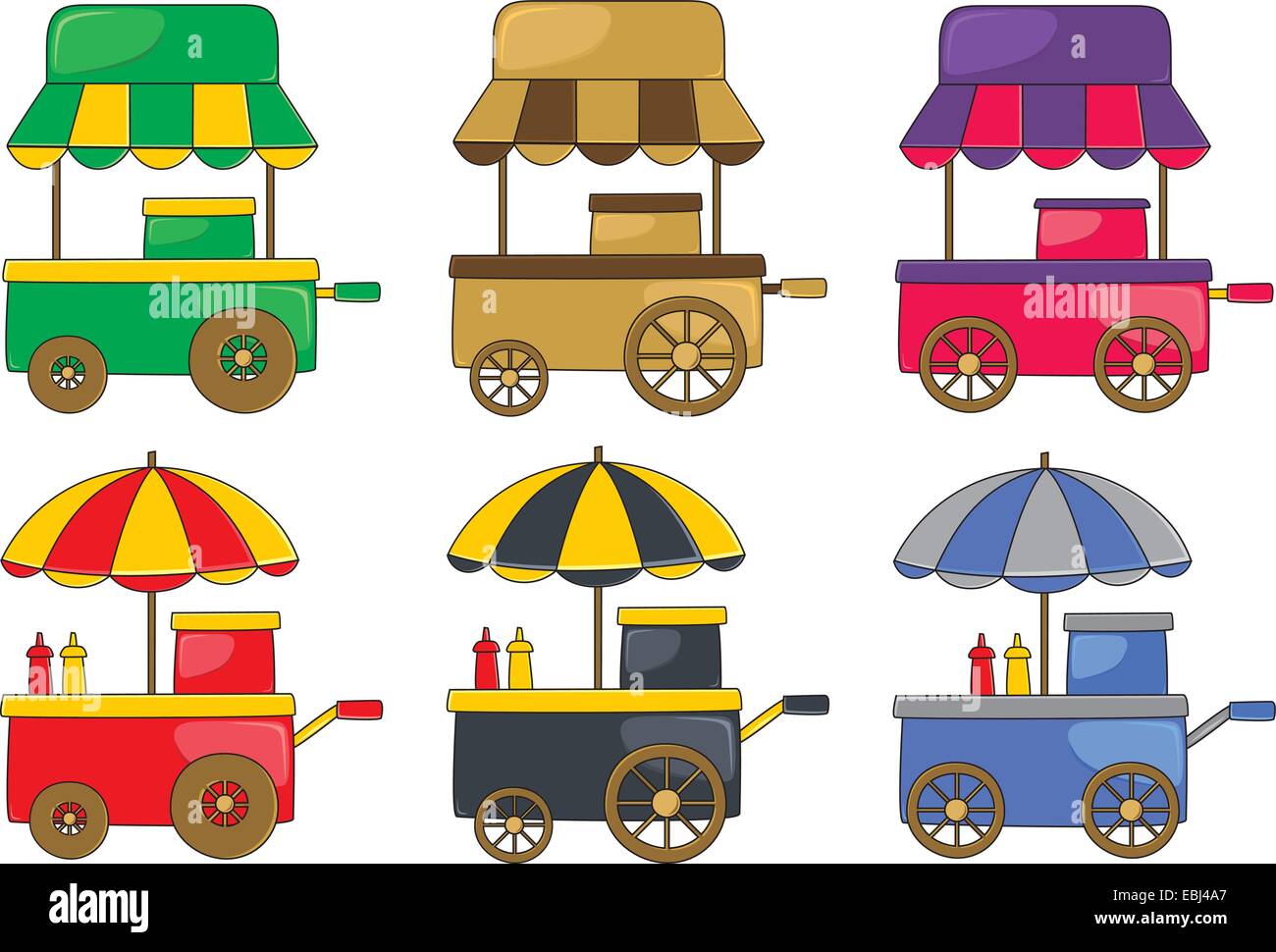 food and drink vendor cart Stock Vector Image & Art - Alamy