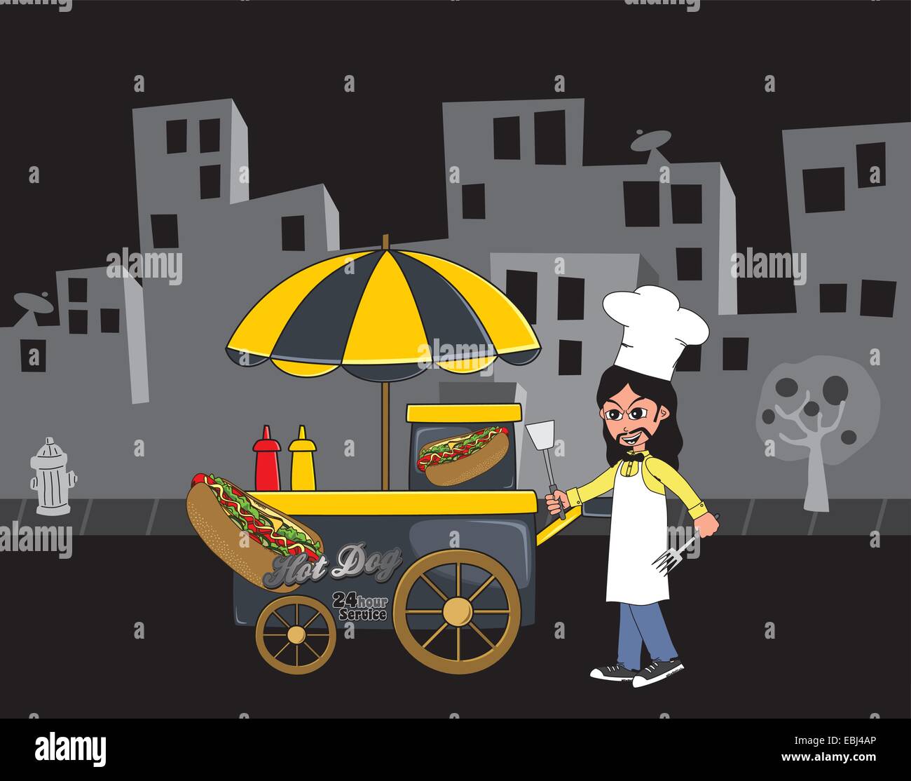 food and drink vendor cart Stock Vector Image & Art - Alamy