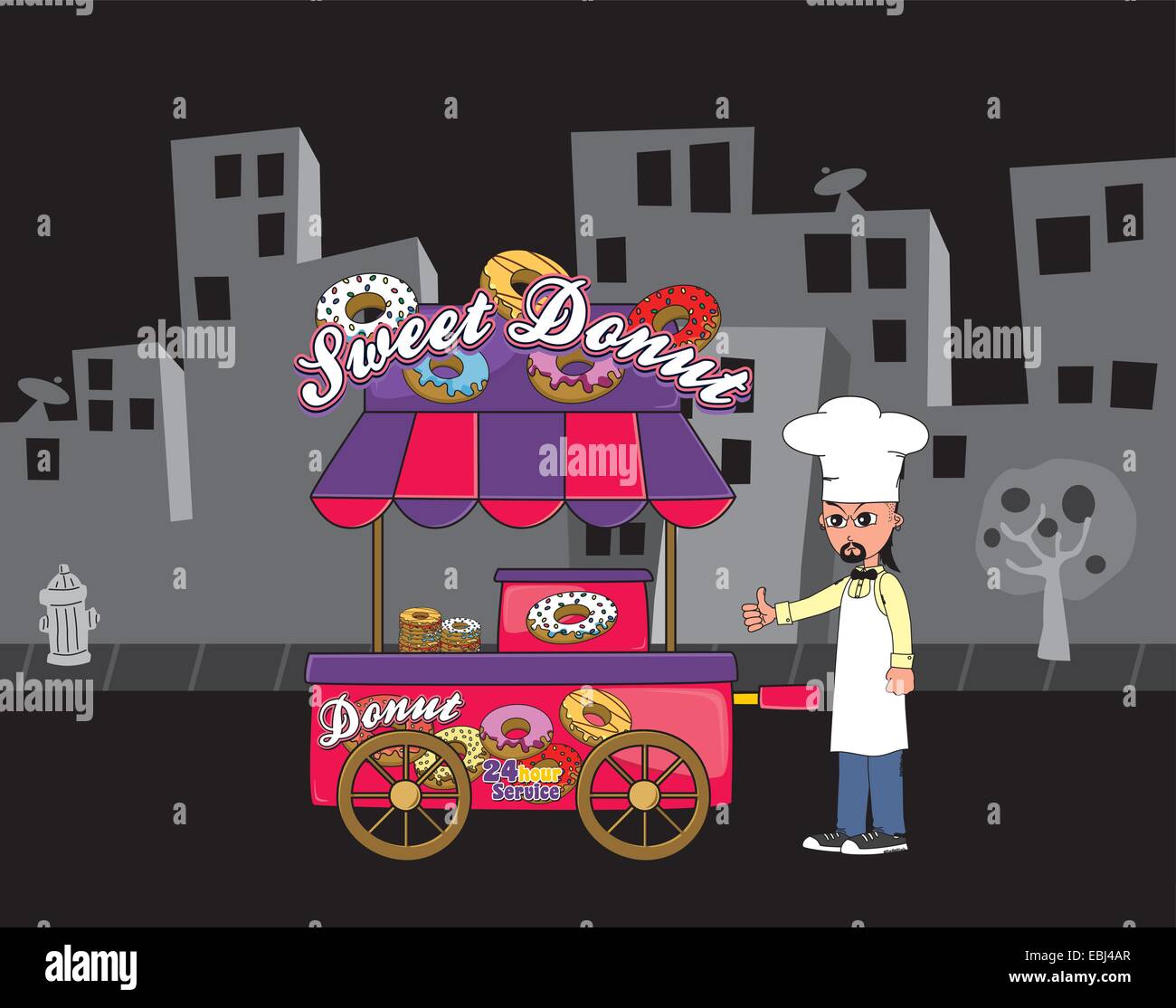 food and drink vendor cart Stock Vector Image & Art - Alamy