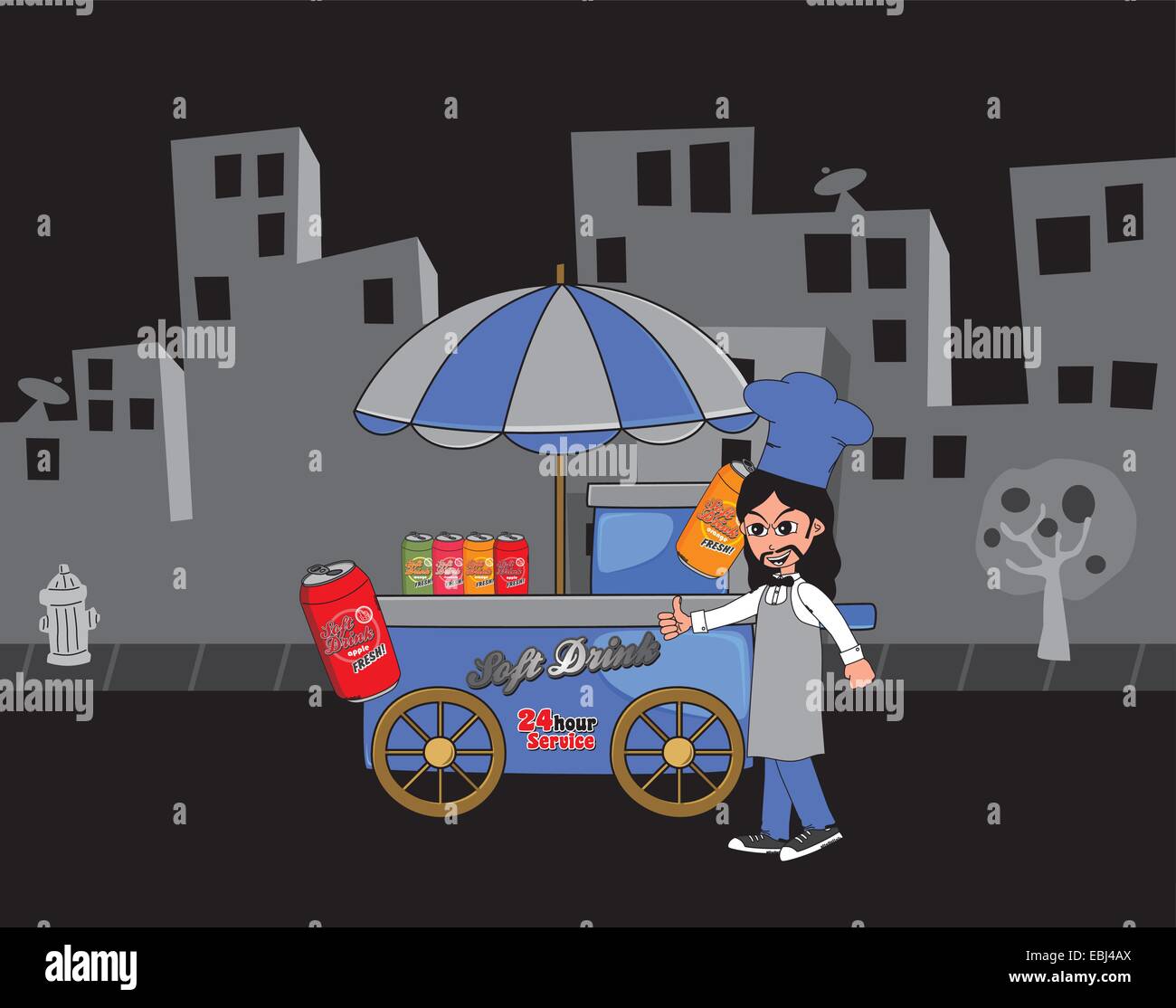 food and drink vendor cart Stock Vector Image & Art - Alamy