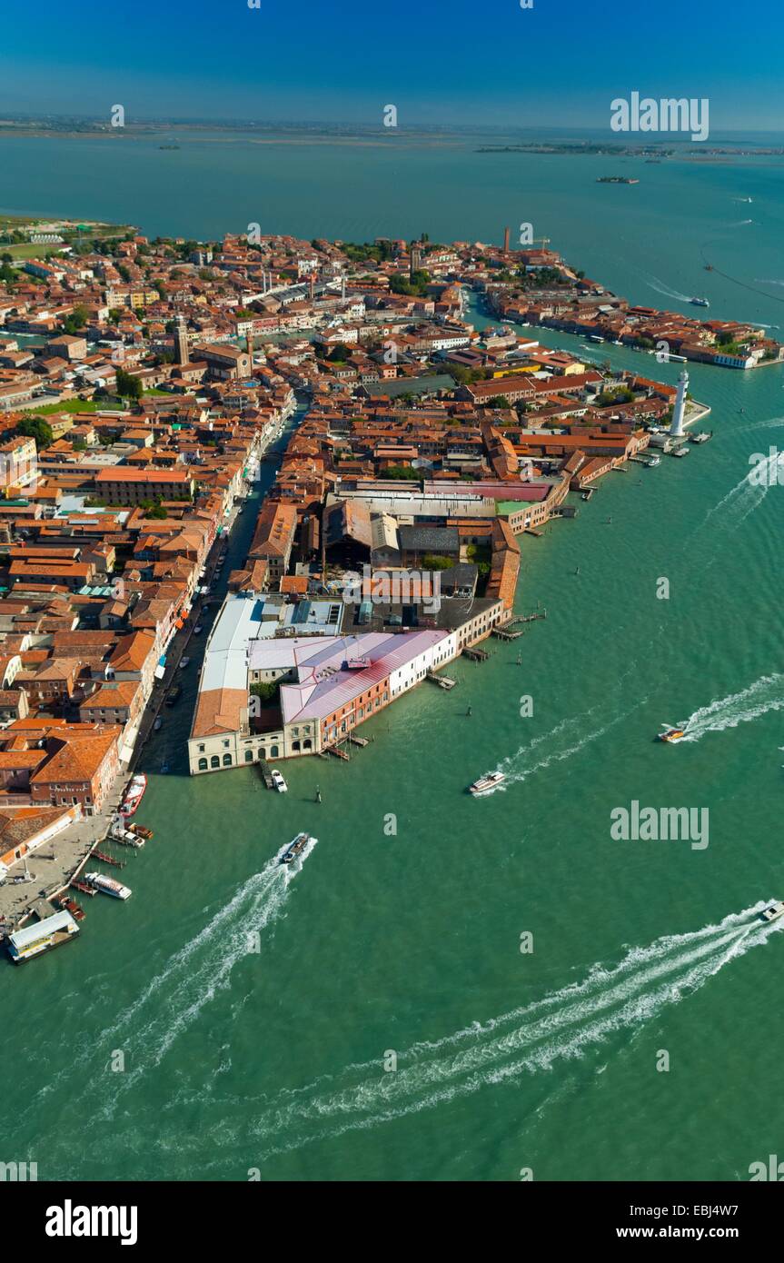 Aerial view of Murano island, Venice lagoon, Italy, Europe Stock Photo ...