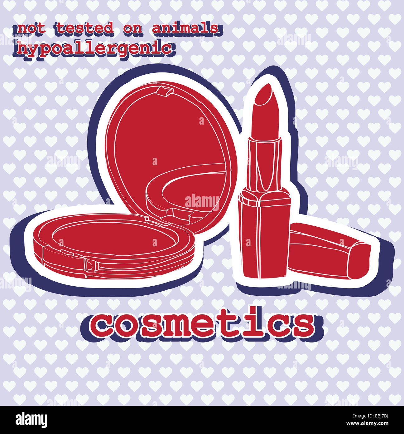 set of cosmetics. sticker Stock Photo - Alamy