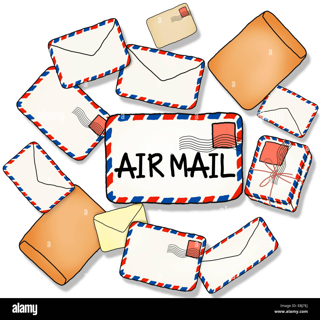 Envelope illustration hi-res stock photography and images - Alamy