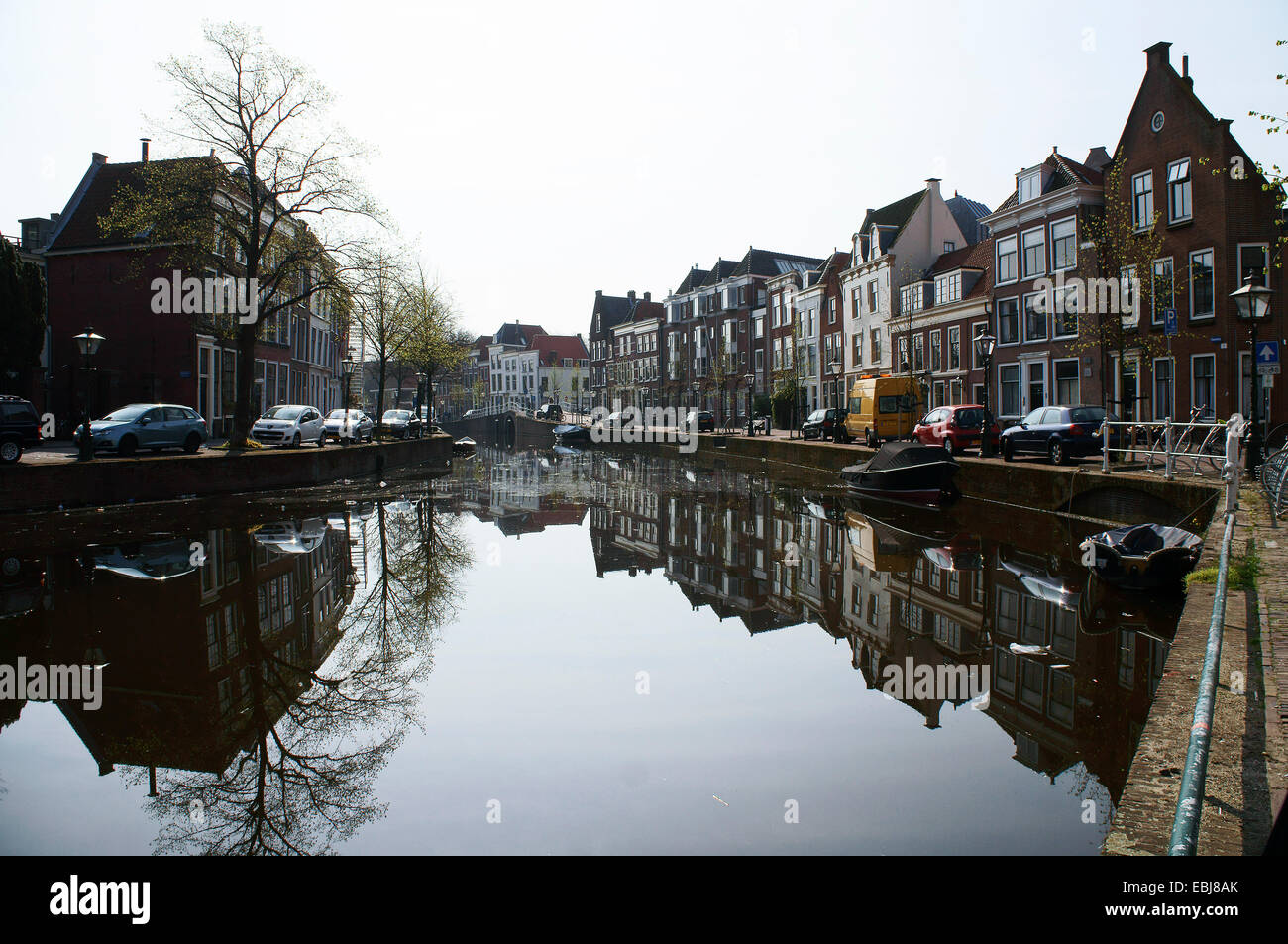 Leiden, canal, town, landscape Stock Photo - Alamy
