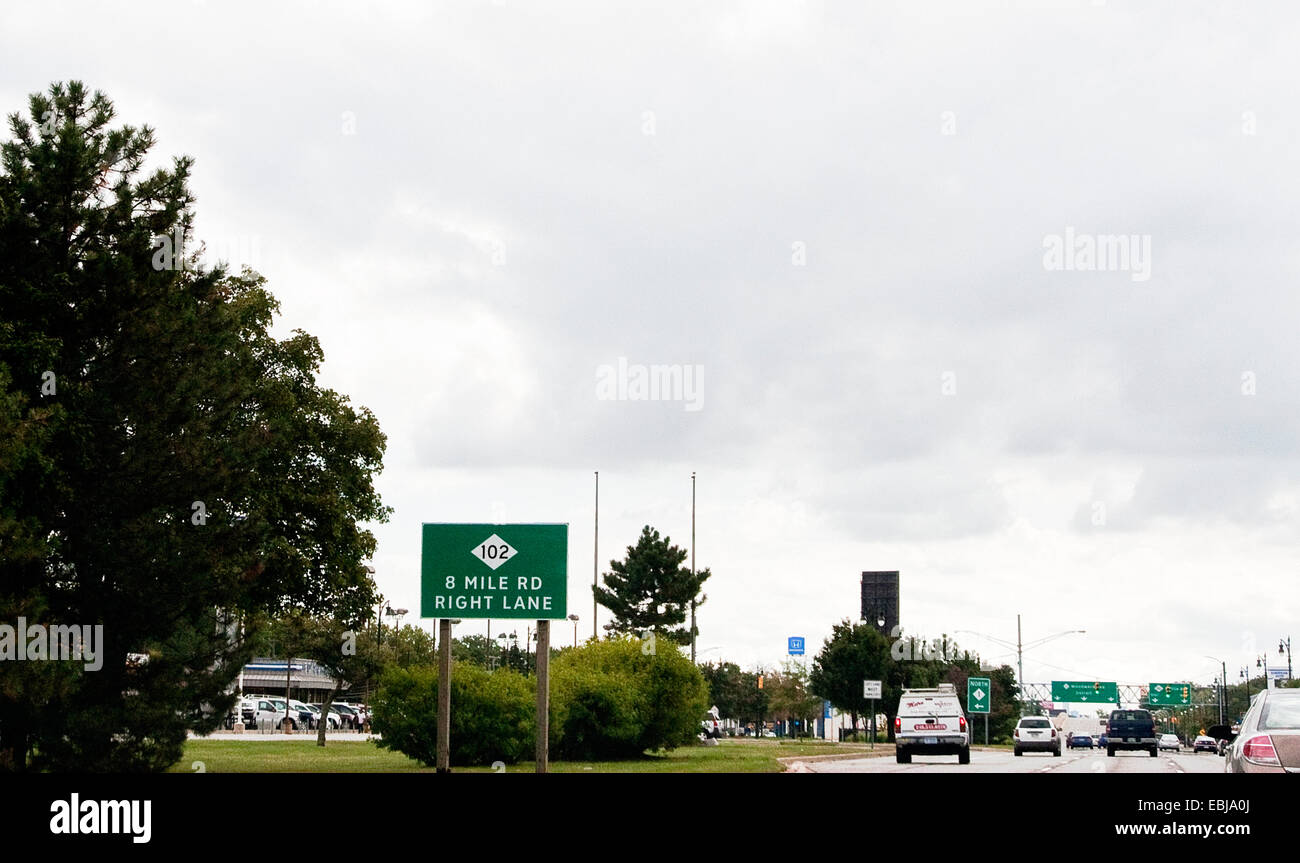 8 Mile, Detroit Stock Photo - Alamy