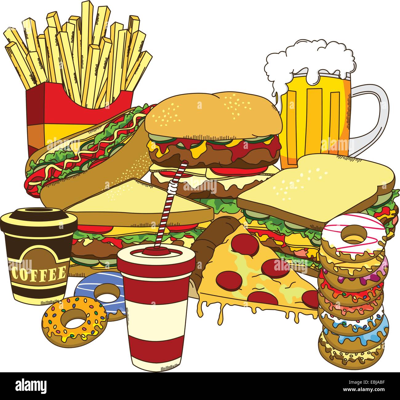 food and drink restaurant menu theme Stock Vector Image & Art - Alamy
